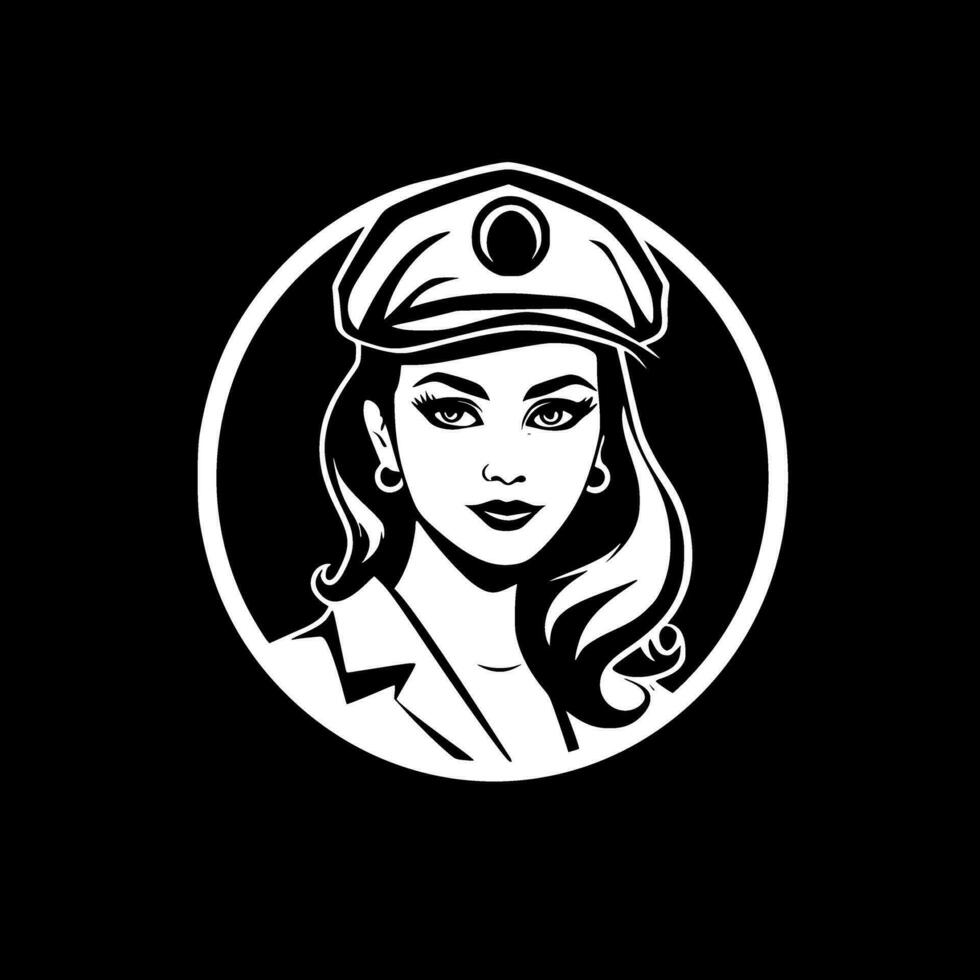 Nurse Black And White Vector Illustration 26737385 Vector Art At Vecteezy