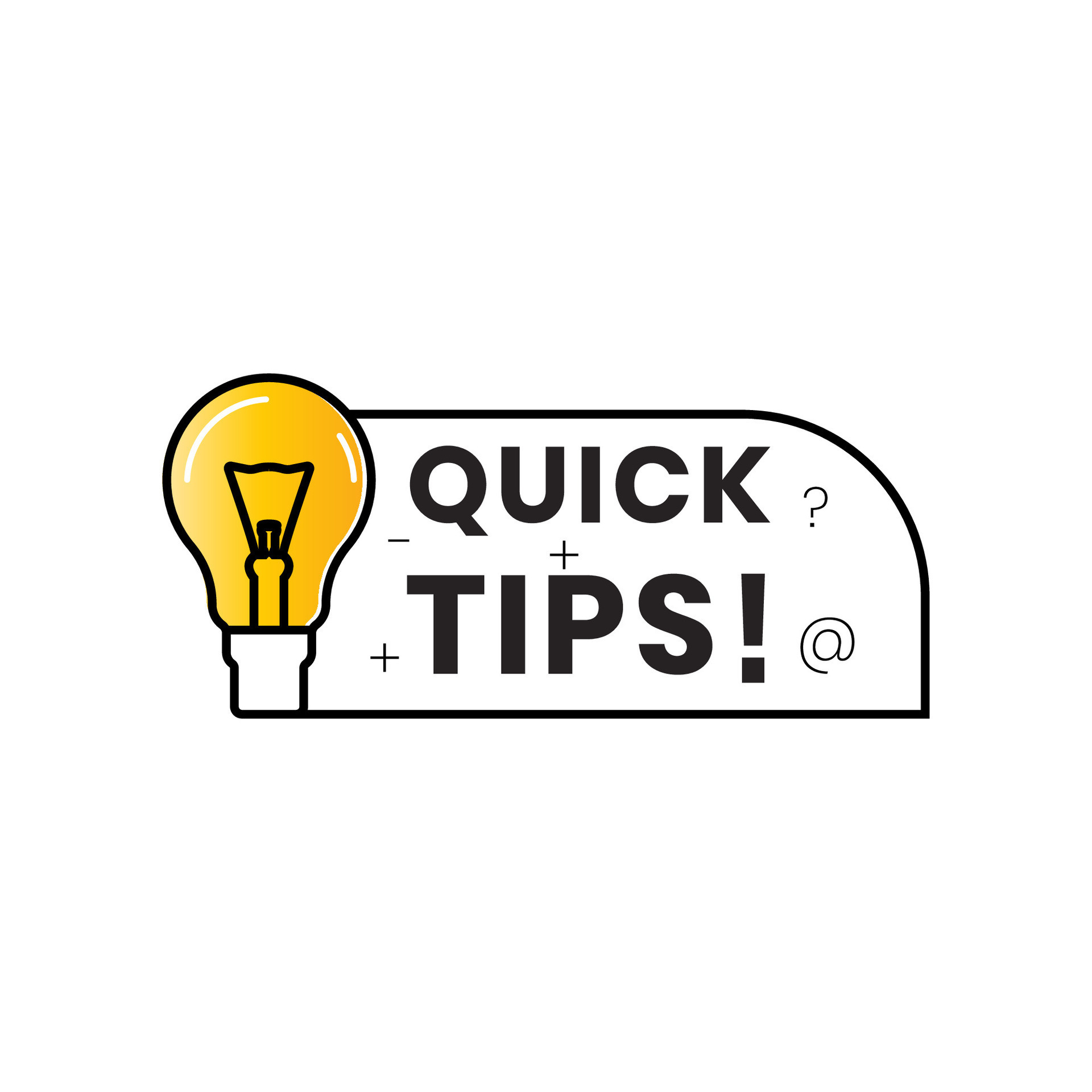 Quick tips text 26739540 Vector Art at Vecteezy