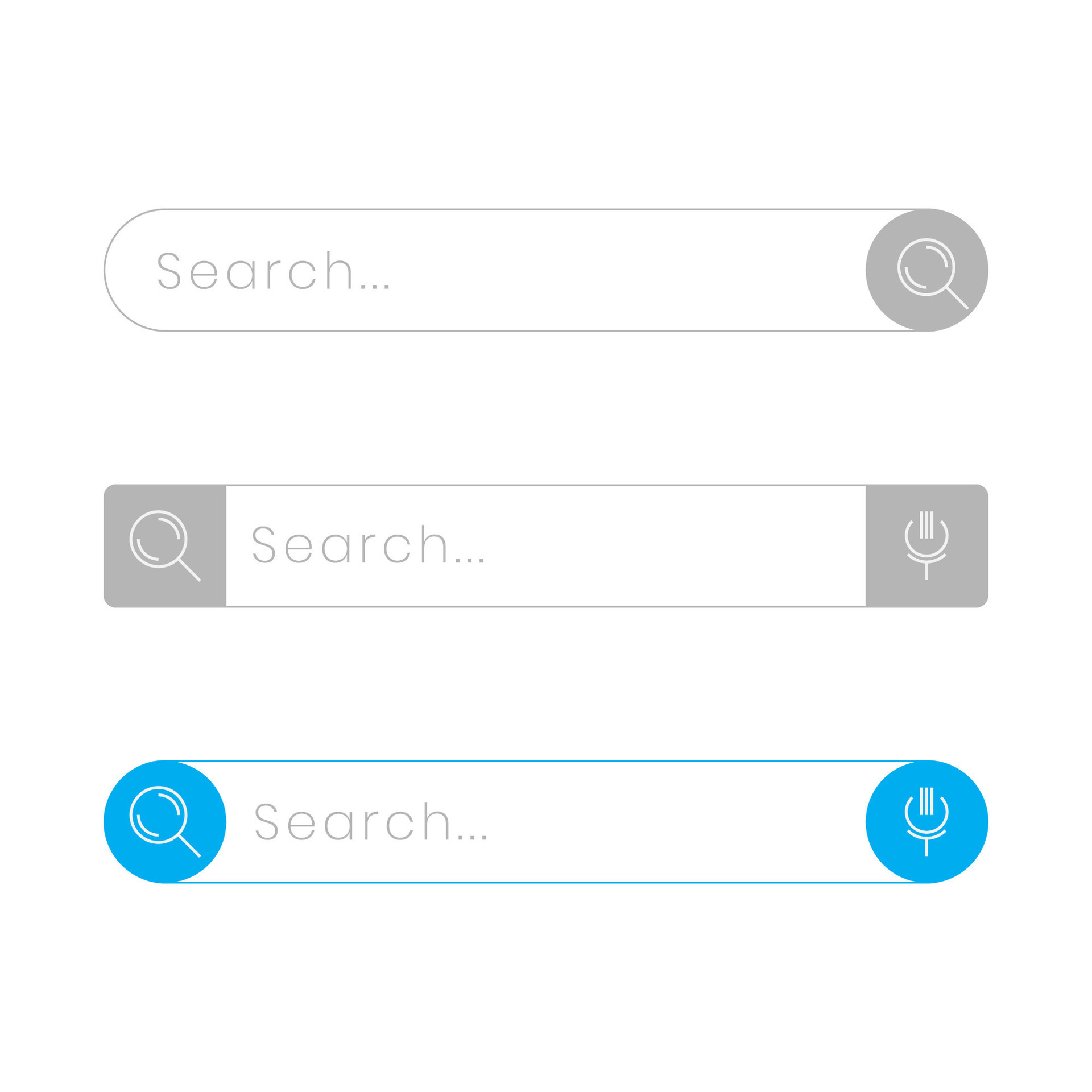 web search bar design for the application interface or website. vector element illustration ...