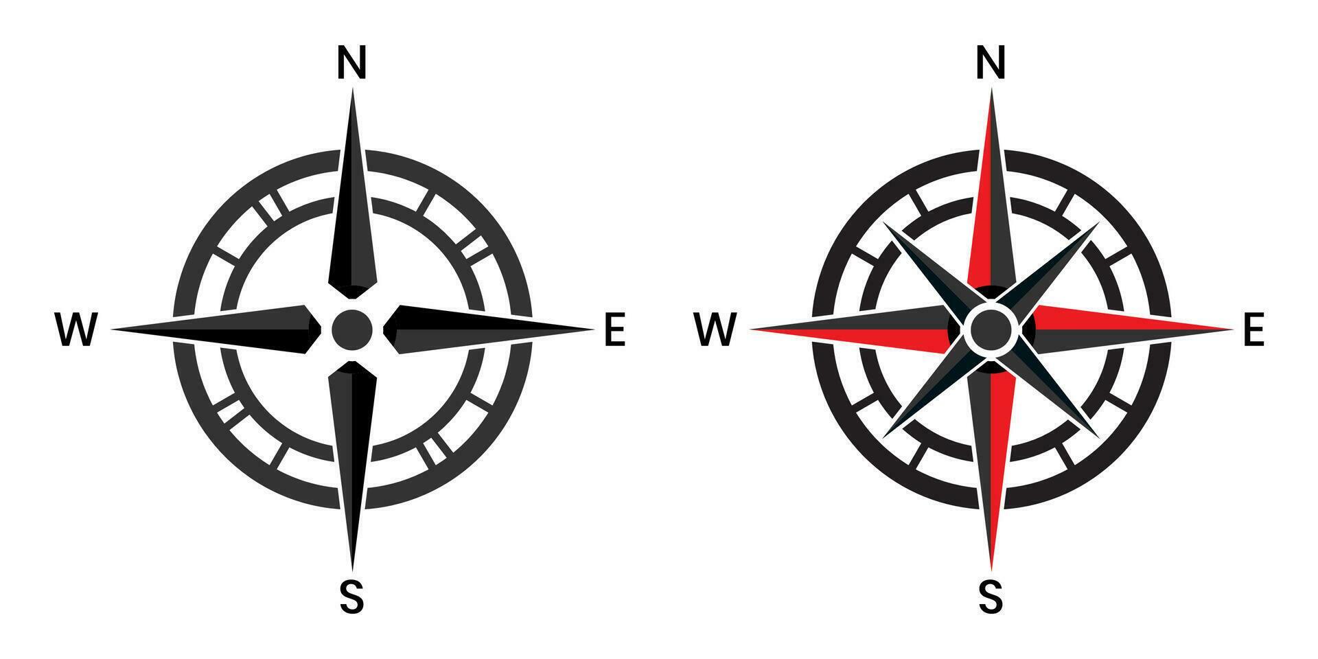 Compass Pointer Icon With White Background Direction Map Navigation Symbol 26742467 Vector