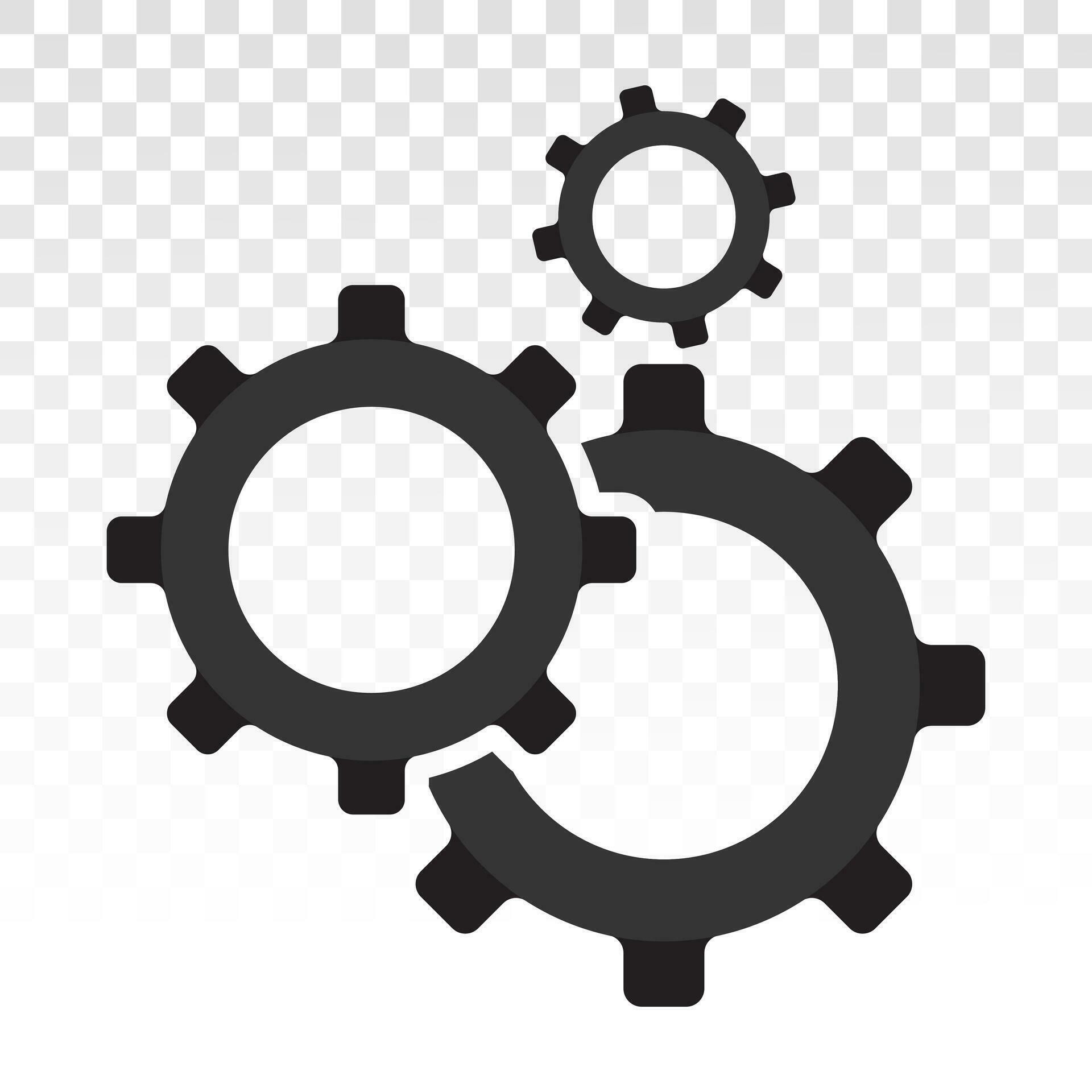 Gears setting flat icon for apps and websites 26742705 Vector Art at ...