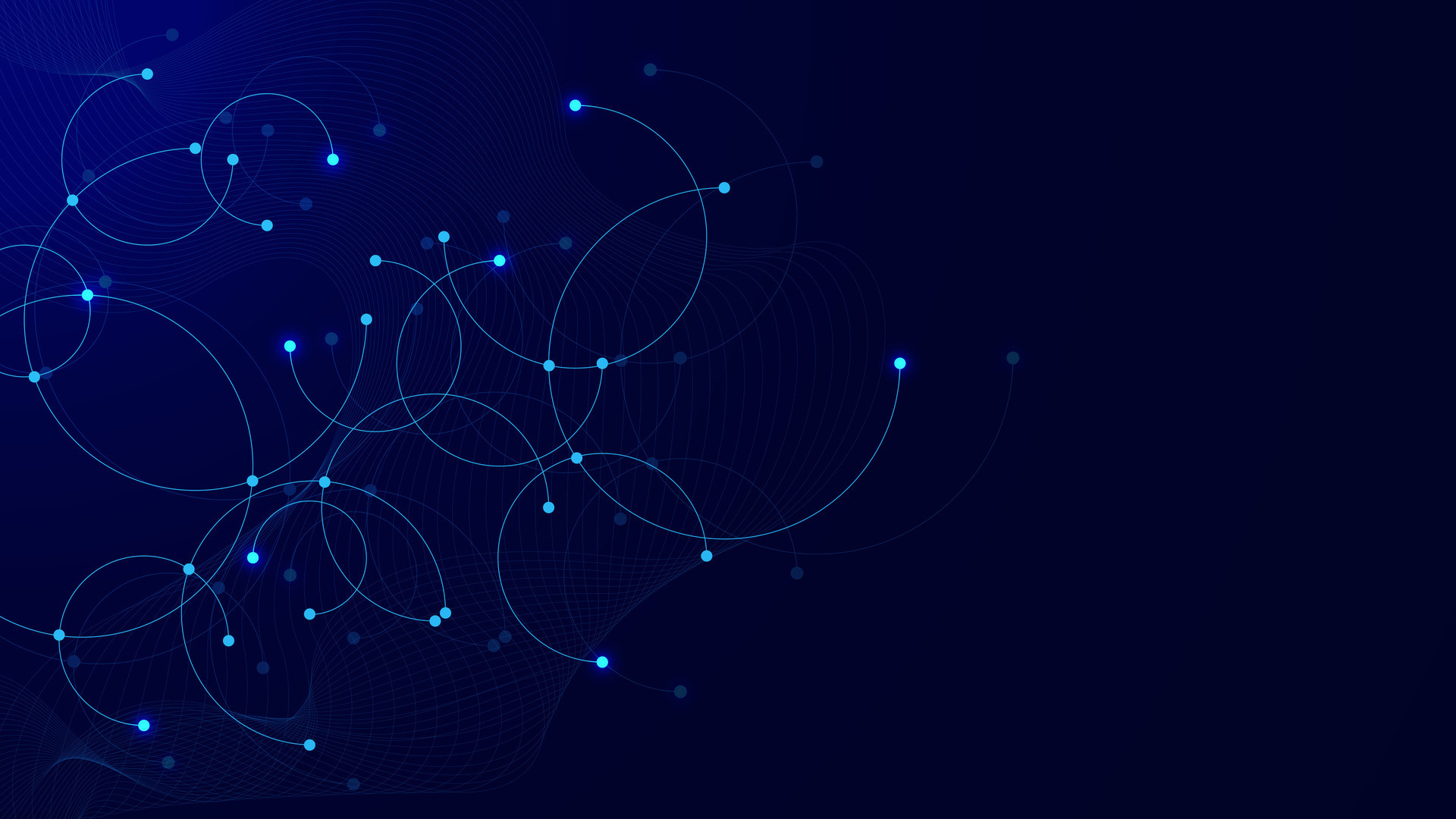 Abstract Geometric With Circle Plexus And Wave Flow Background Global Network Connection Big