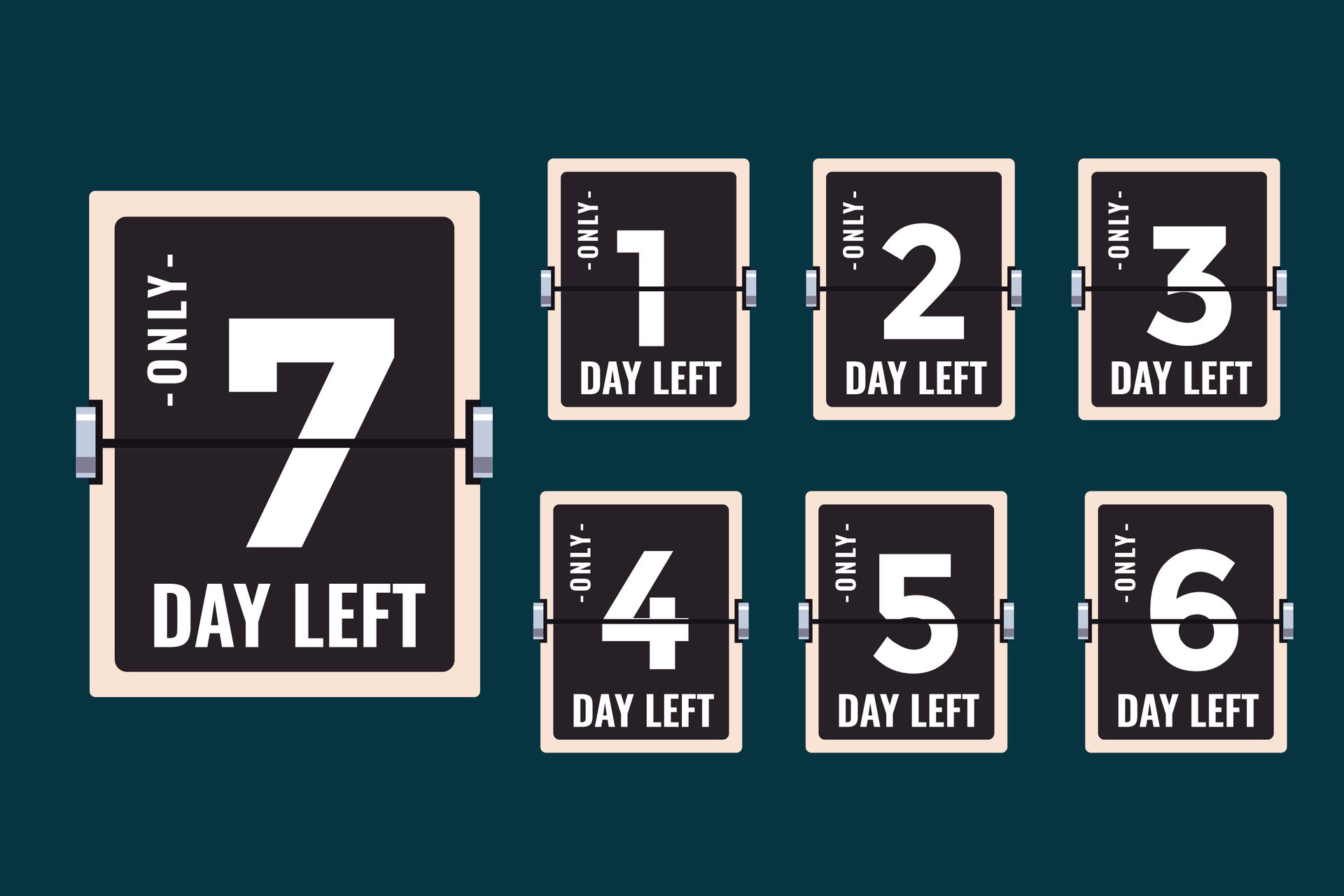 Vector Number Of Days Left Countdown Timer Banners 26744063 Vector Art