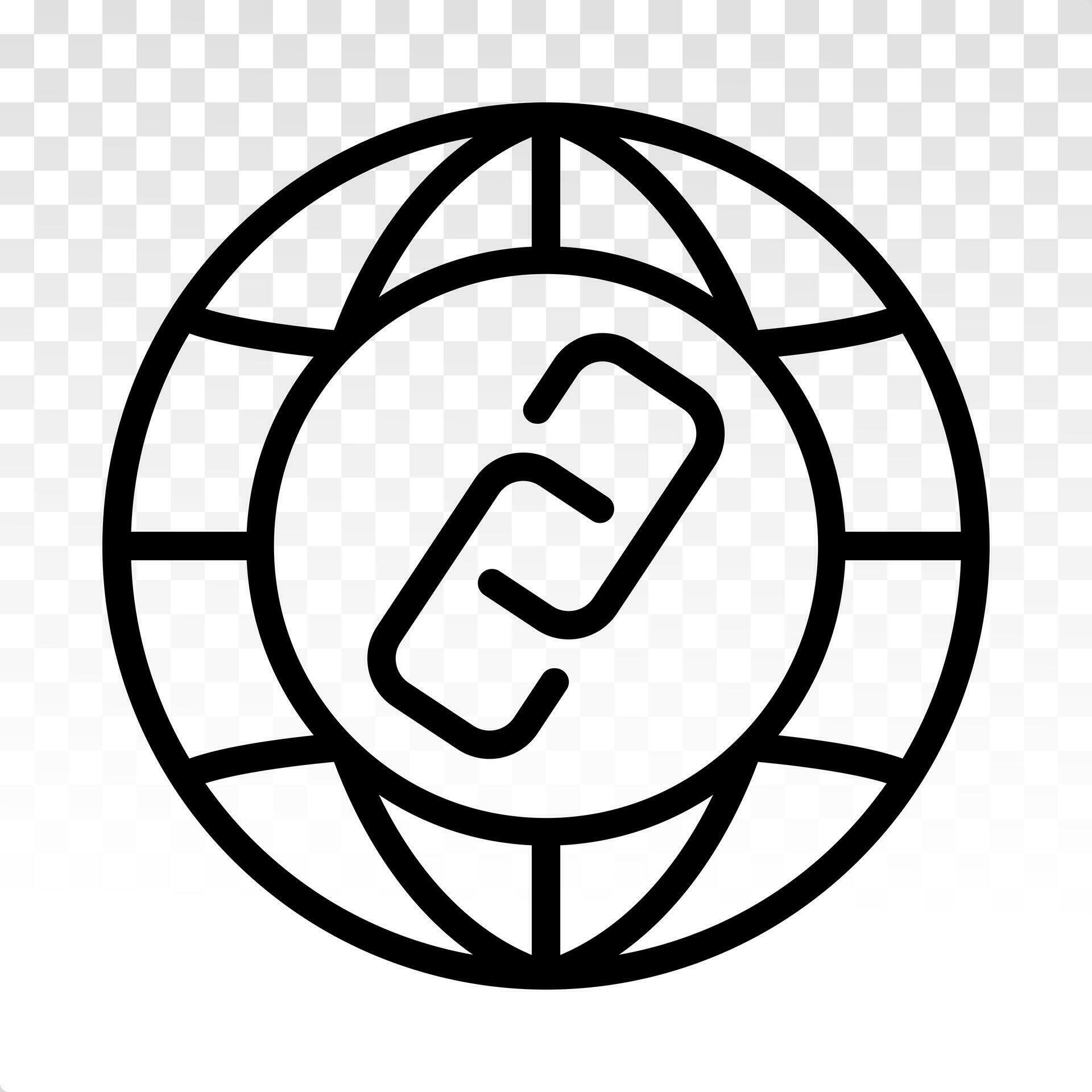 Internet URL or webpage url link line art icon for apps and websites ...