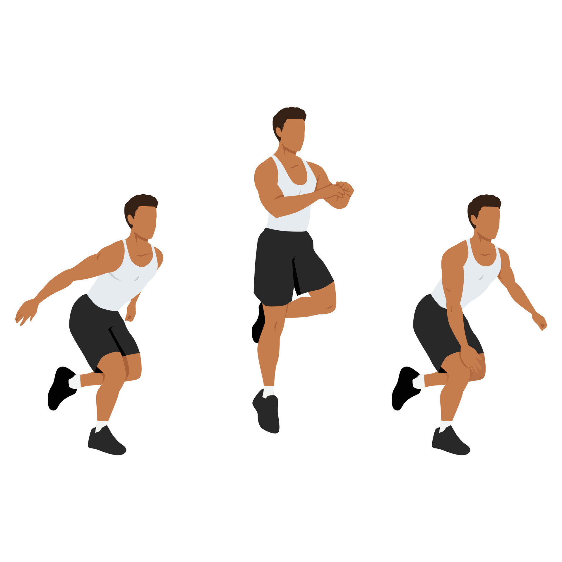 Man doing single or one leg hops or jumps exercise. 26751823 Vector Art ... Man doing single or one leg hops or jumps exercise. 26751823 Vector Art ...