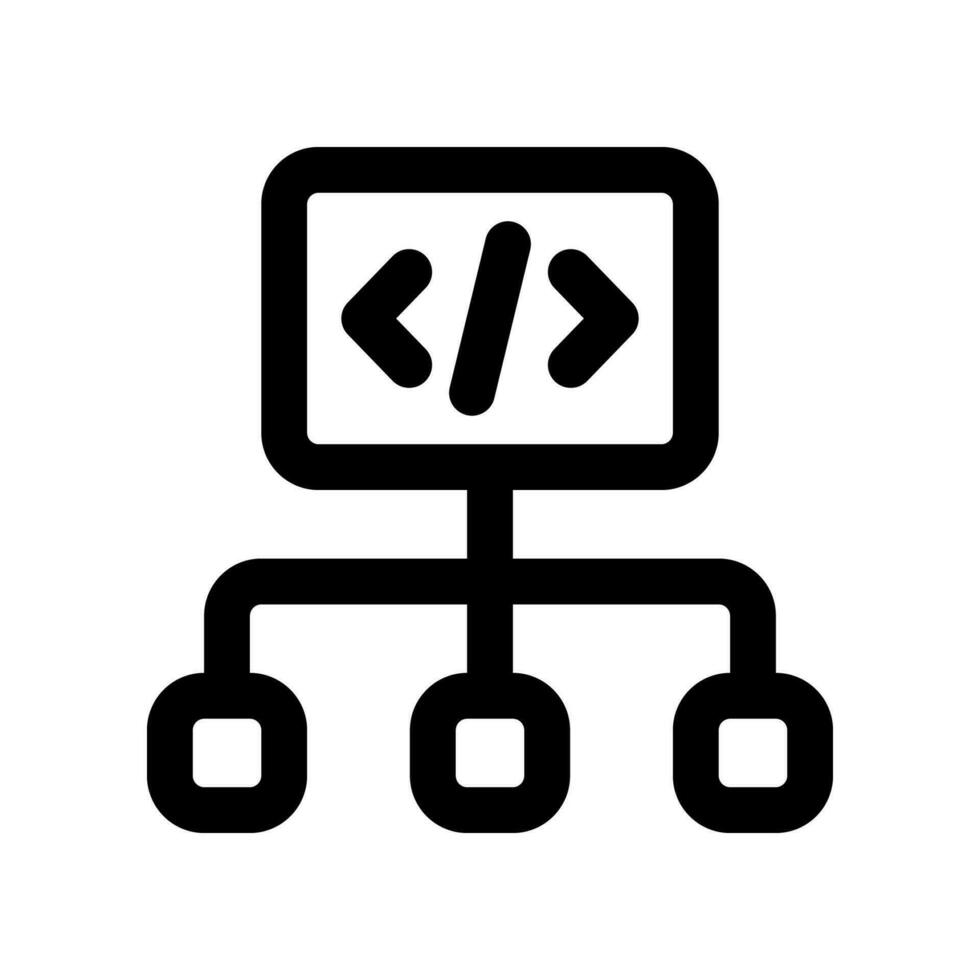 Coding Structure Icon Vector Icon For Your Website Mobile Presentation And Logo Design