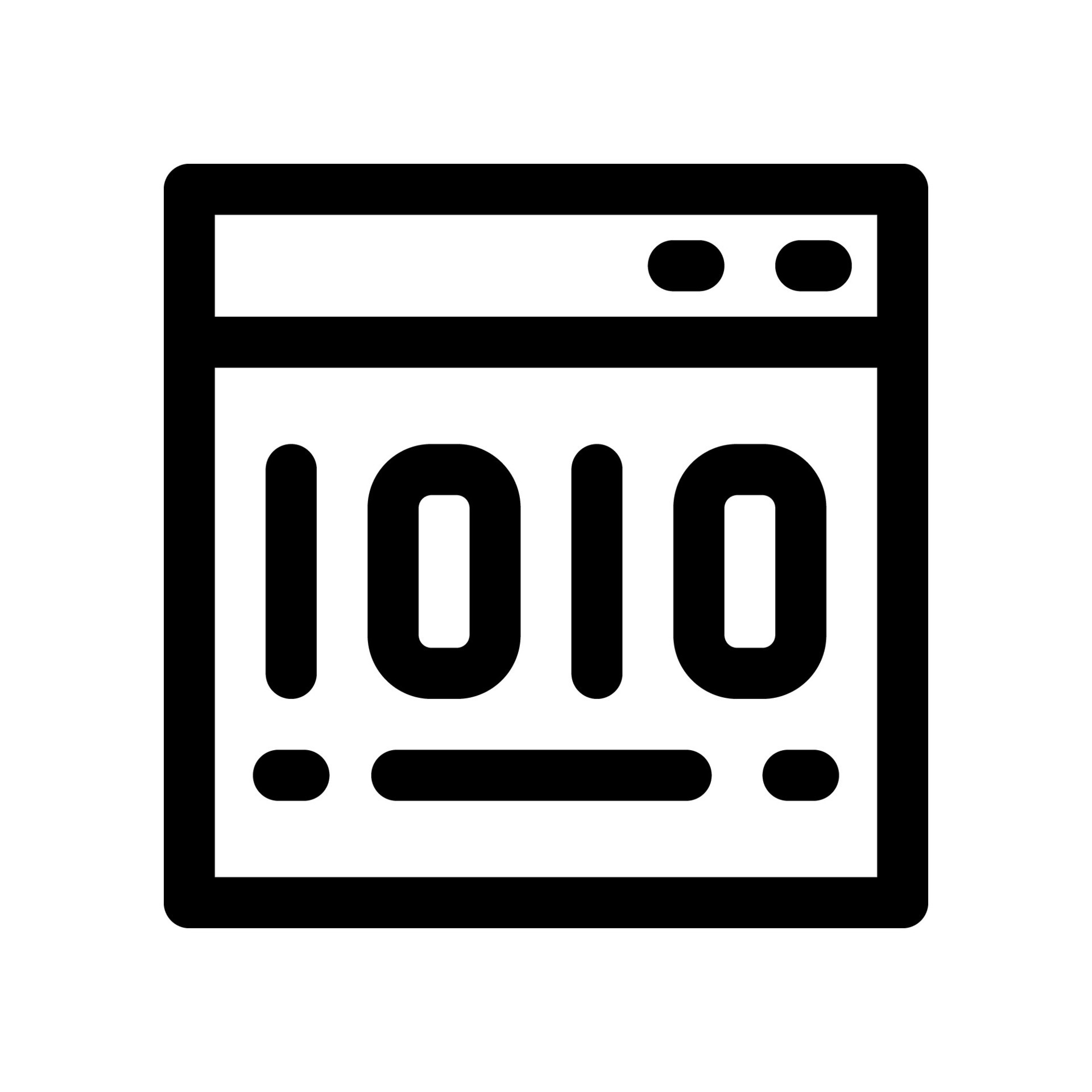 Binary Code Icon Vector Icon For Your Website Mobile Presentation
