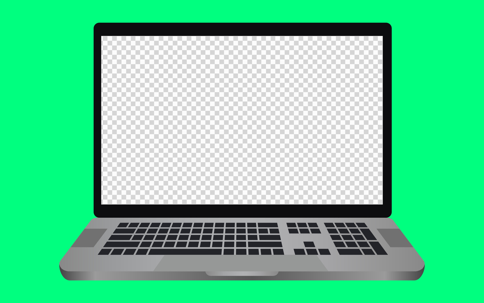 Laptop with a blank screen with a white background. mockups template ...
