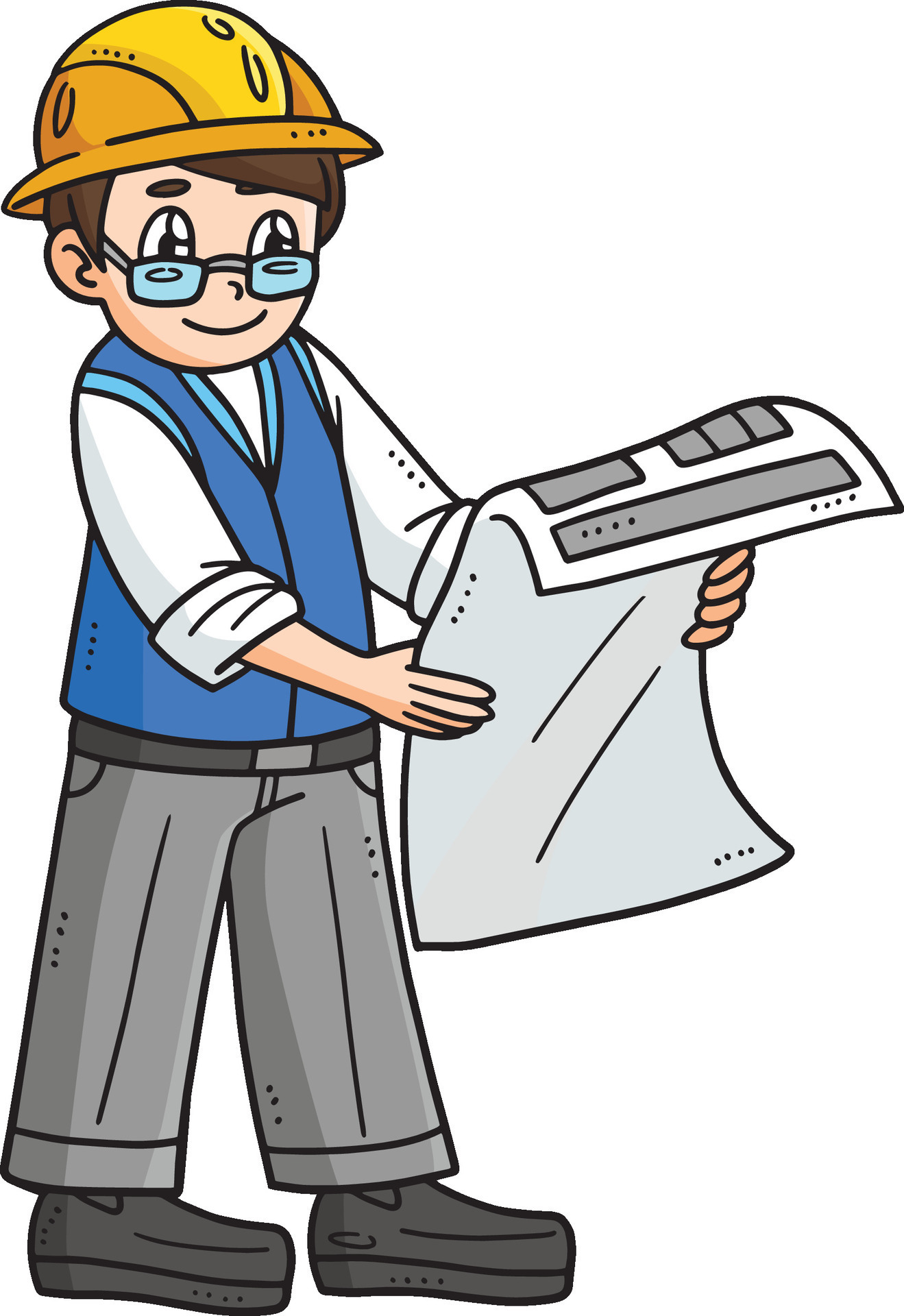 Architect with a Blueprint Cartoon Colored Clipart 26758855 Vector Art ... Architect with a Blueprint Cartoon Colored Clipart 26758855 Vector Art ...