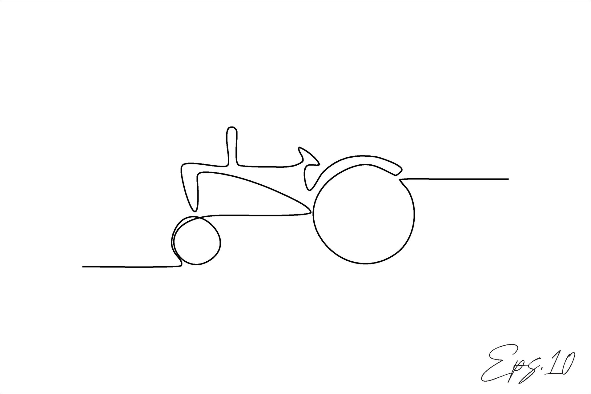 tractor continuous line vector illustration 26759641 Vector Art at Vecteezy