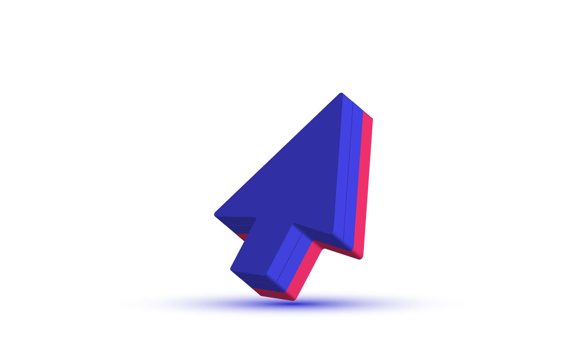Illustration Mouse Click Arrow Pointer Vector Icon 3d Symbols Isolated