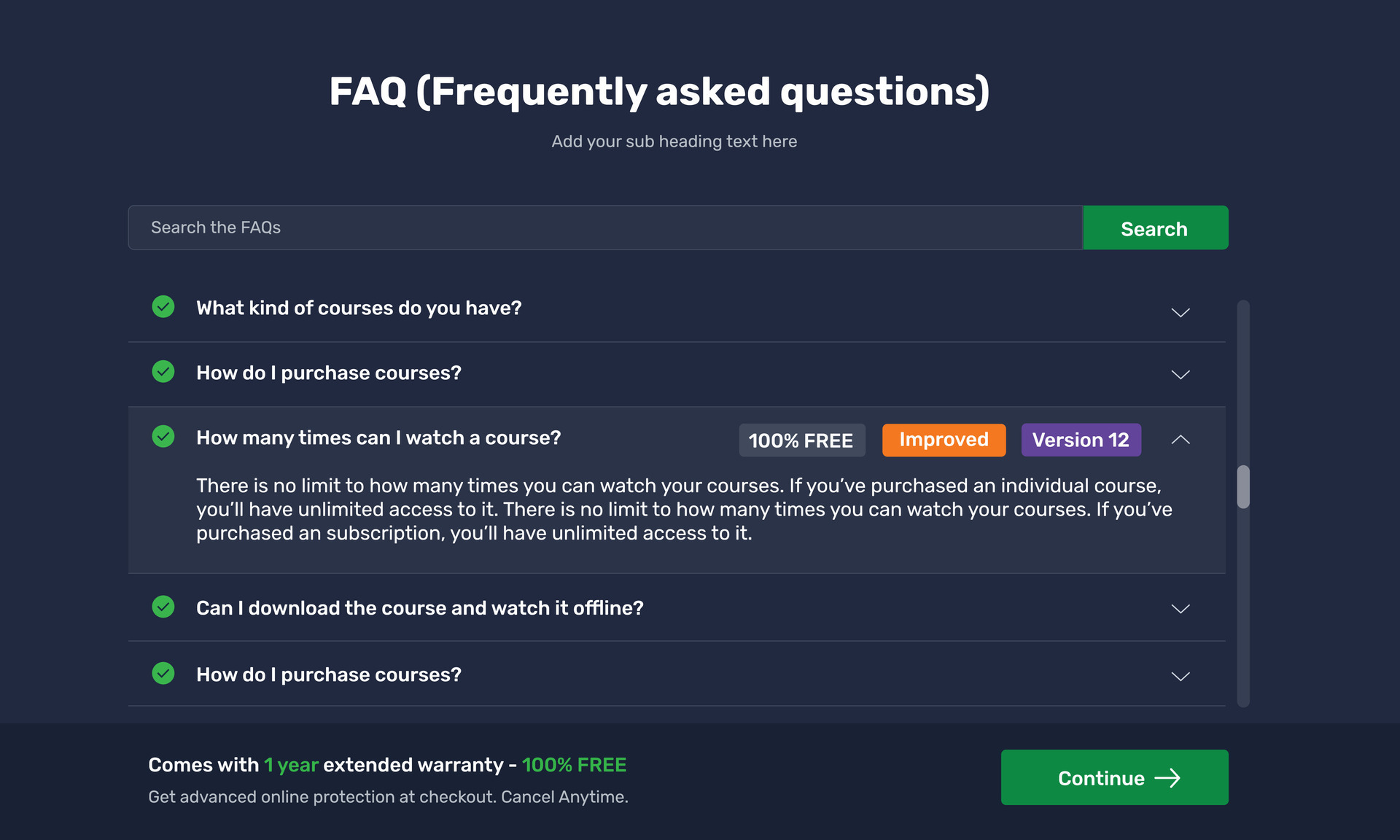FAQ, frequently asked questions on any topic and answers to them. Template for website, social ...