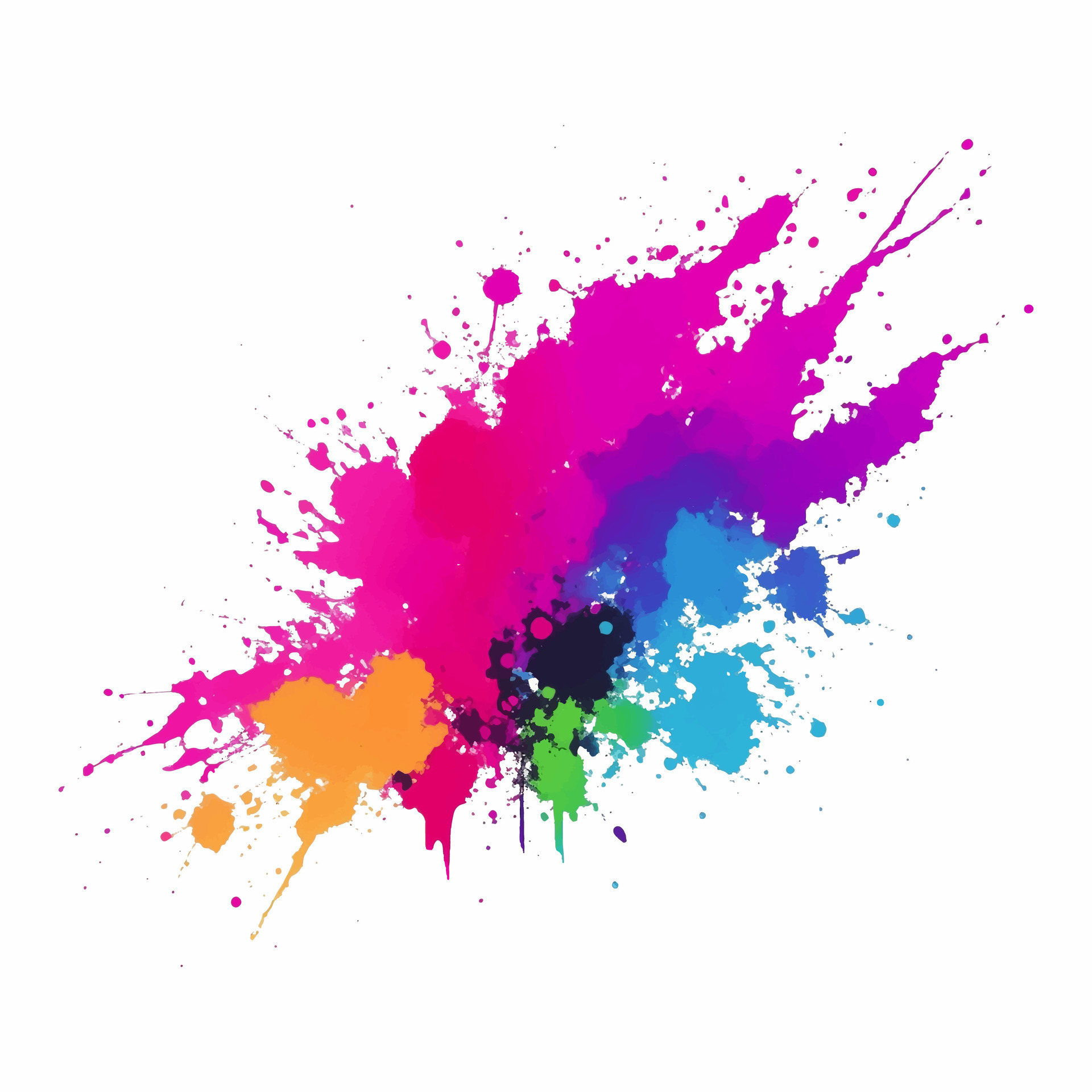 colorful ink splashes, vector illustration 26764021 Vector Art at Vecteezy