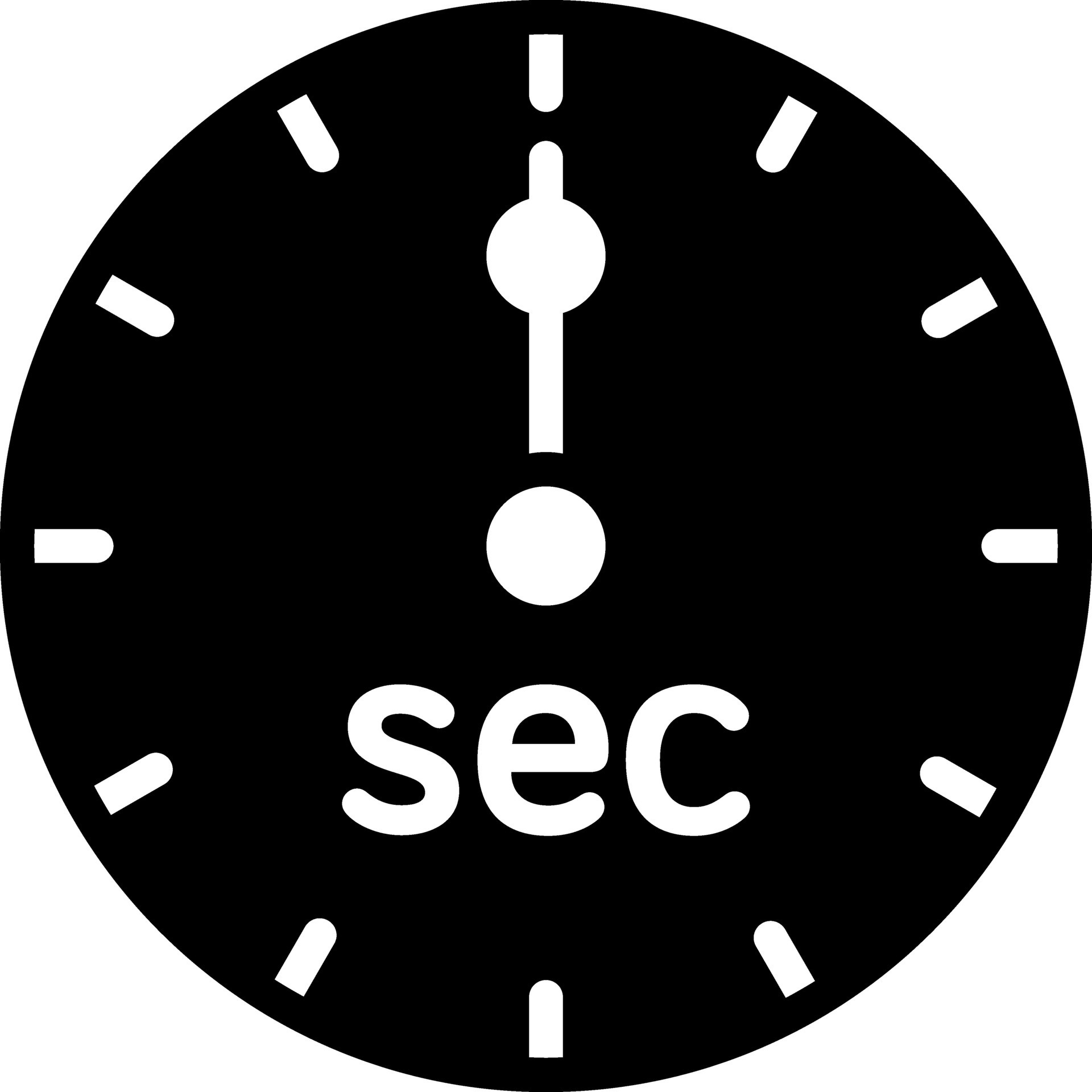 solid icon for second 26765342 Vector Art at Vecteezy