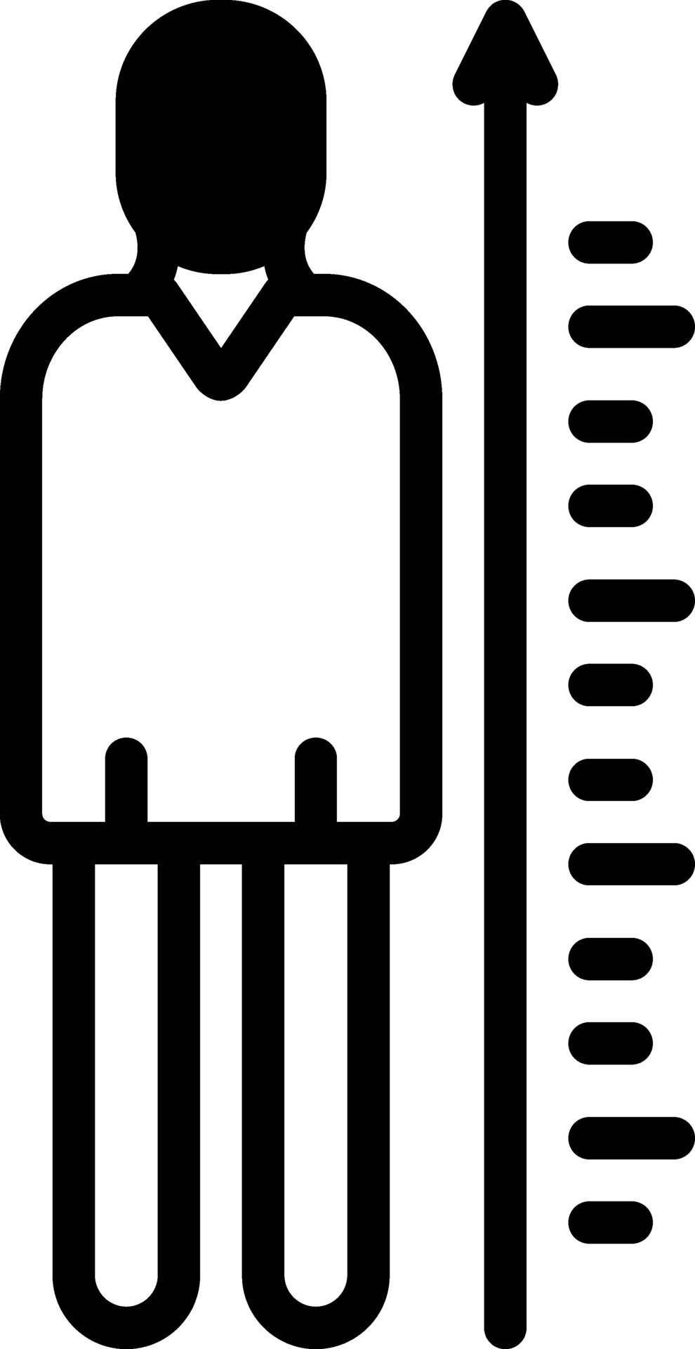 solid icon for length 26765577 Vector Art at Vecteezy