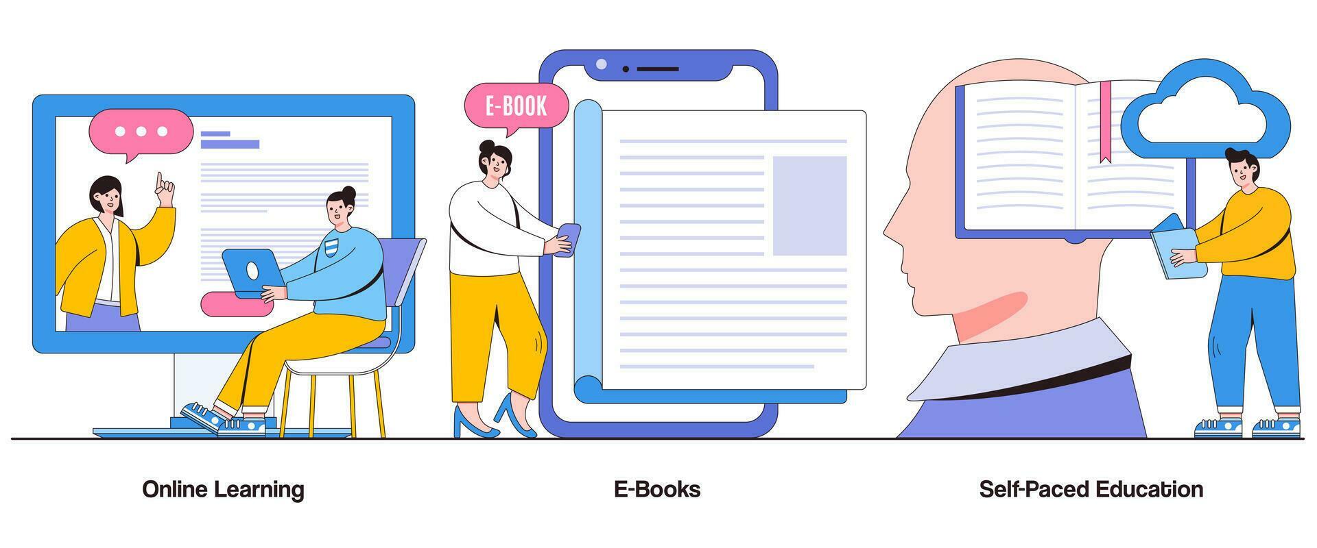 en línea aprendiendo, libros electrónicos, Ritmo propio educación ...