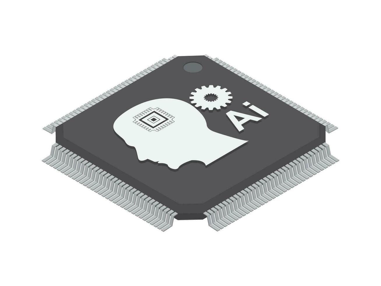 AI processor chip on white background. 26769935 Vector Art at Vecteezy