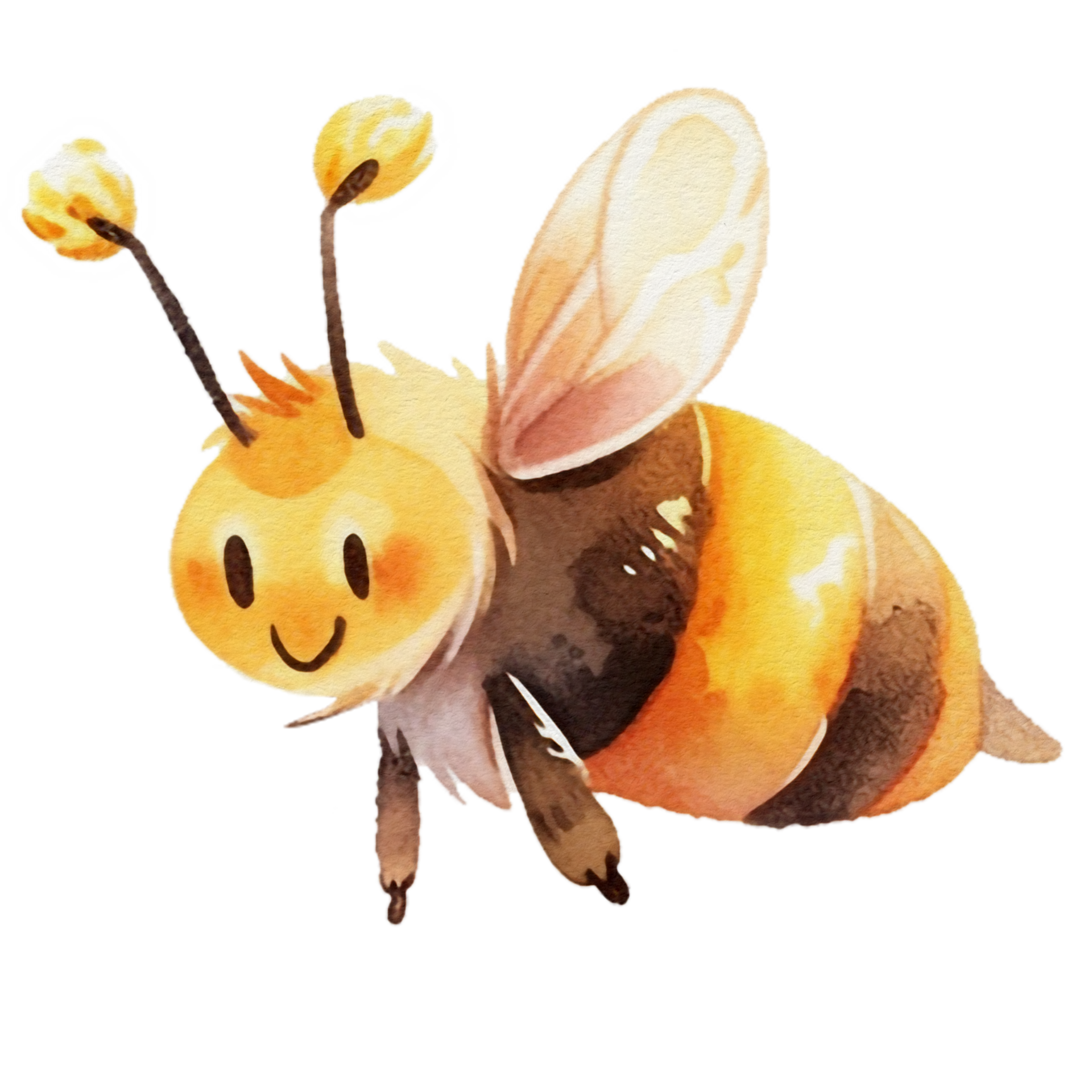 watercolor cute bee, 26775249 PNG
