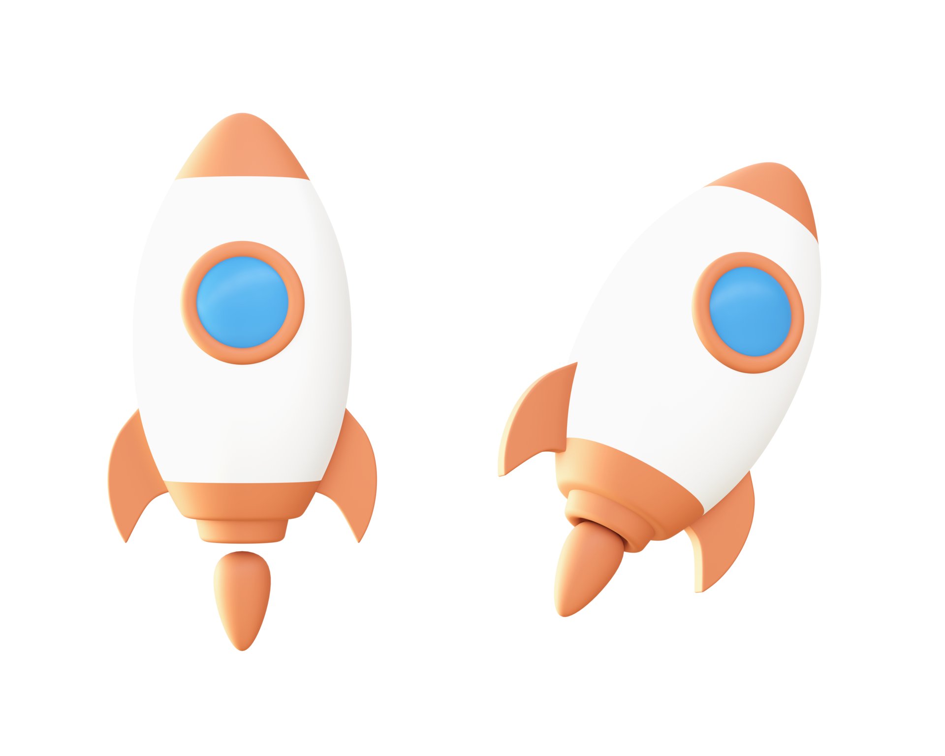 3d Orange Spaceship Rocket Icon For Ui Ux Web Mobile Apps Social Media Ads Design 26775516 Png