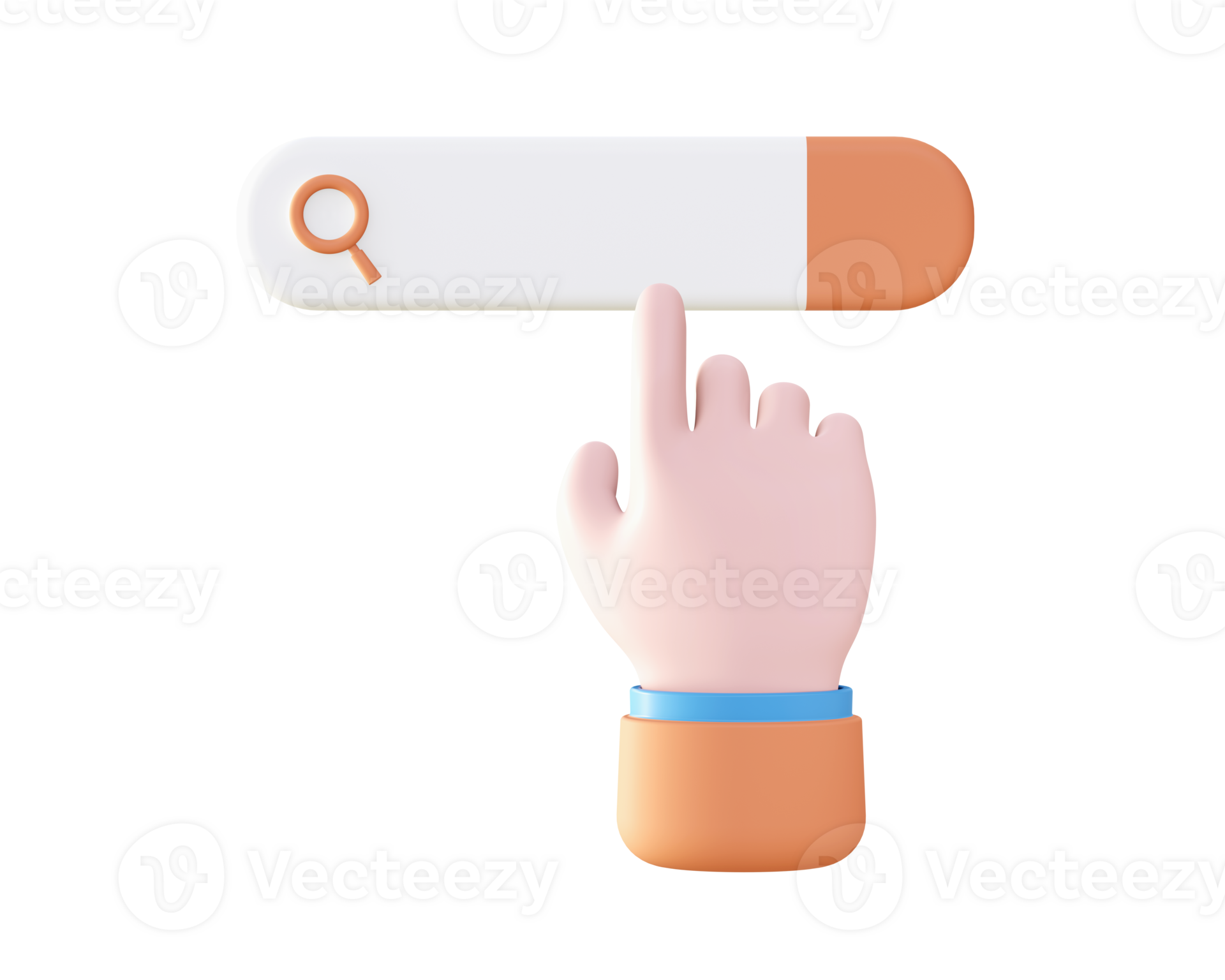 3d Search Bar With Hand Icon For Ui Ux Web Mobile Apps Social Media Ads Design 26775590 Png