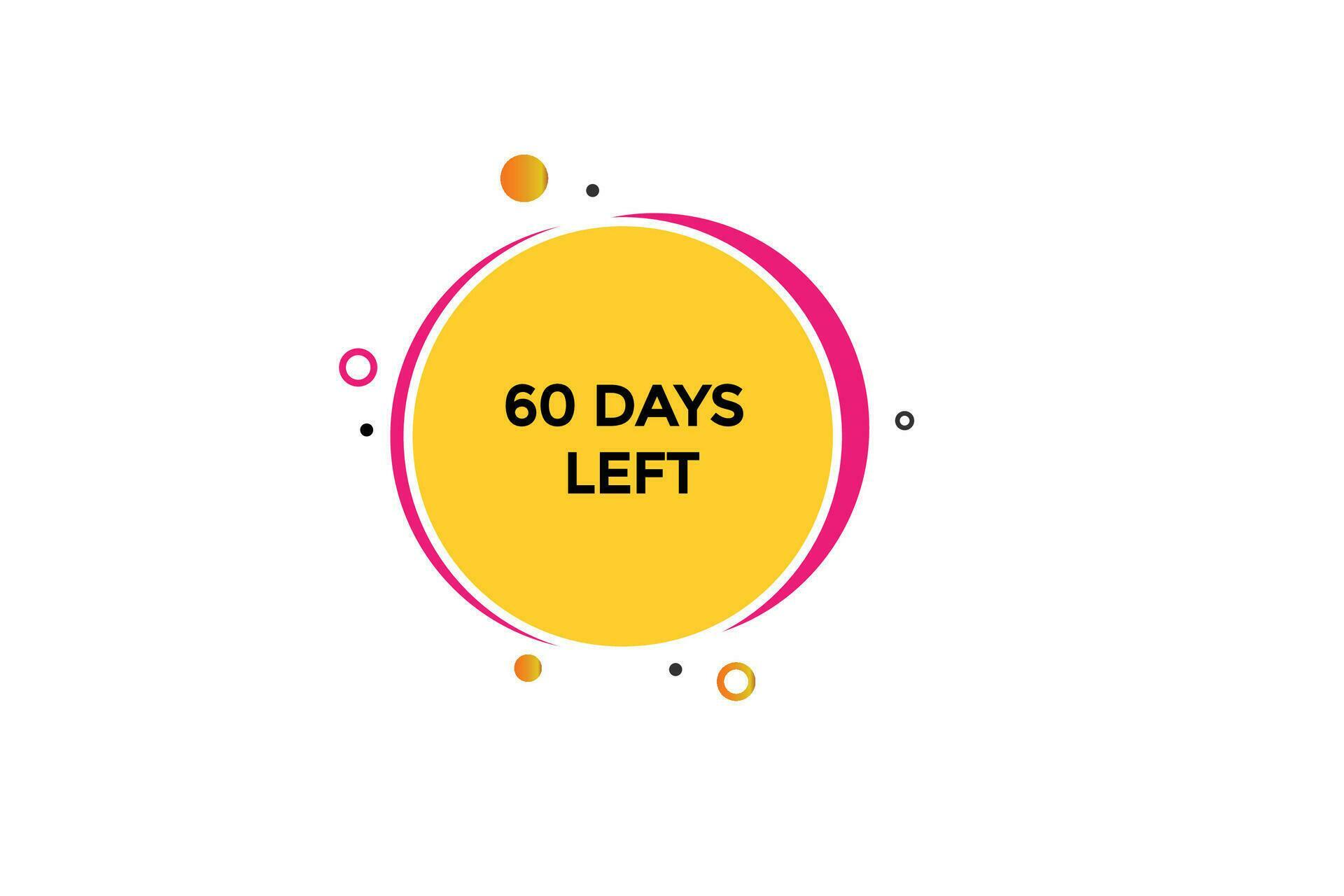 60 Days Left Countdown To Go One Time Template 60 Day Countdown Left Banner Label Button