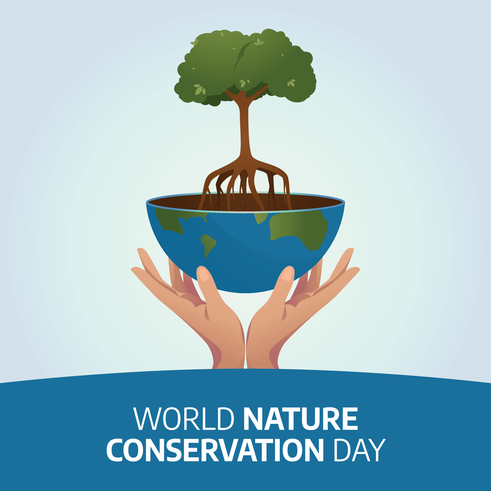 World nature conservation day design template good for greeting ...