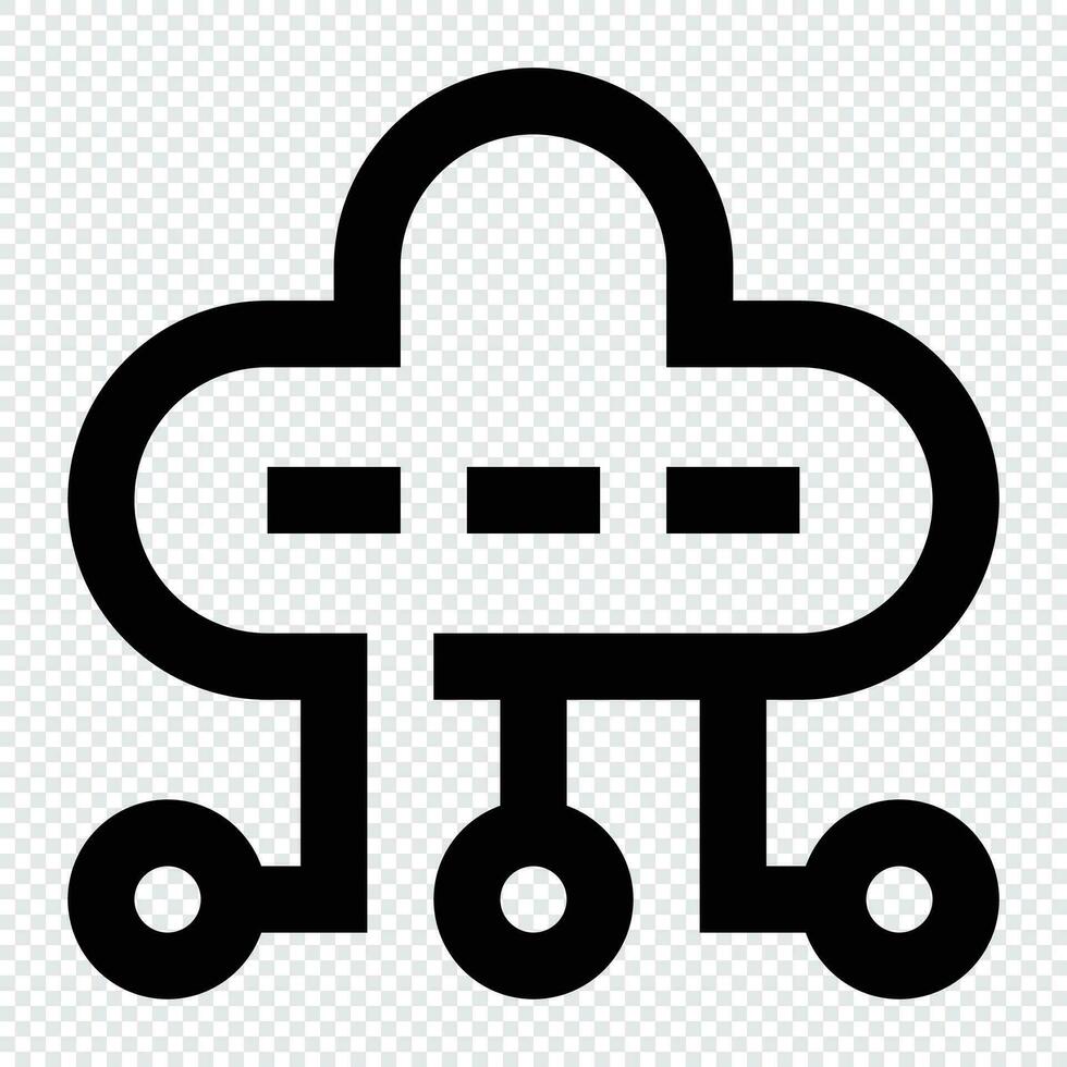Cloud Computing icon. Internet technology concept. Icon in line style ...