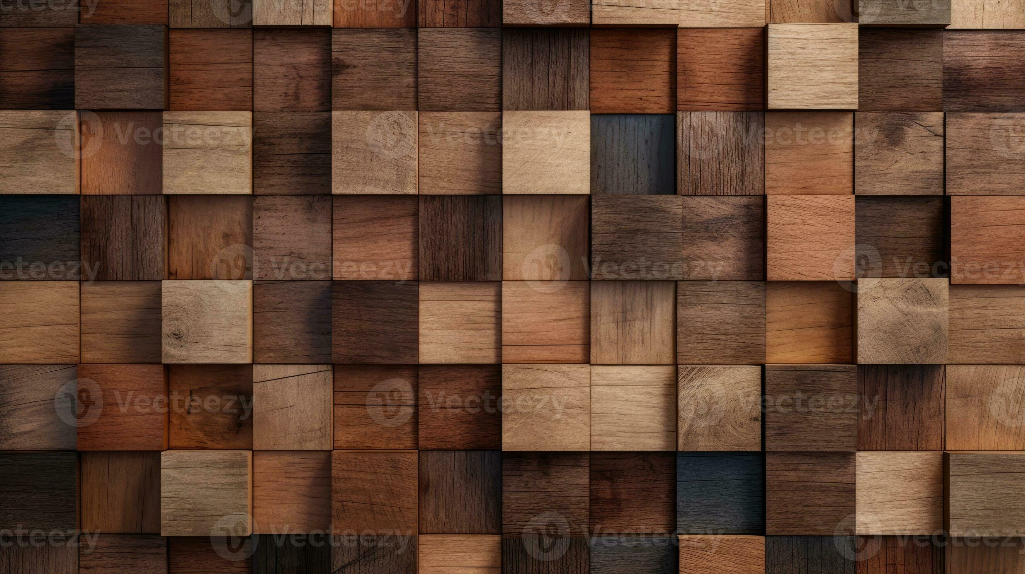 Abstract block stack wooden 3d cubes, rustic wood texture for backdrop ...