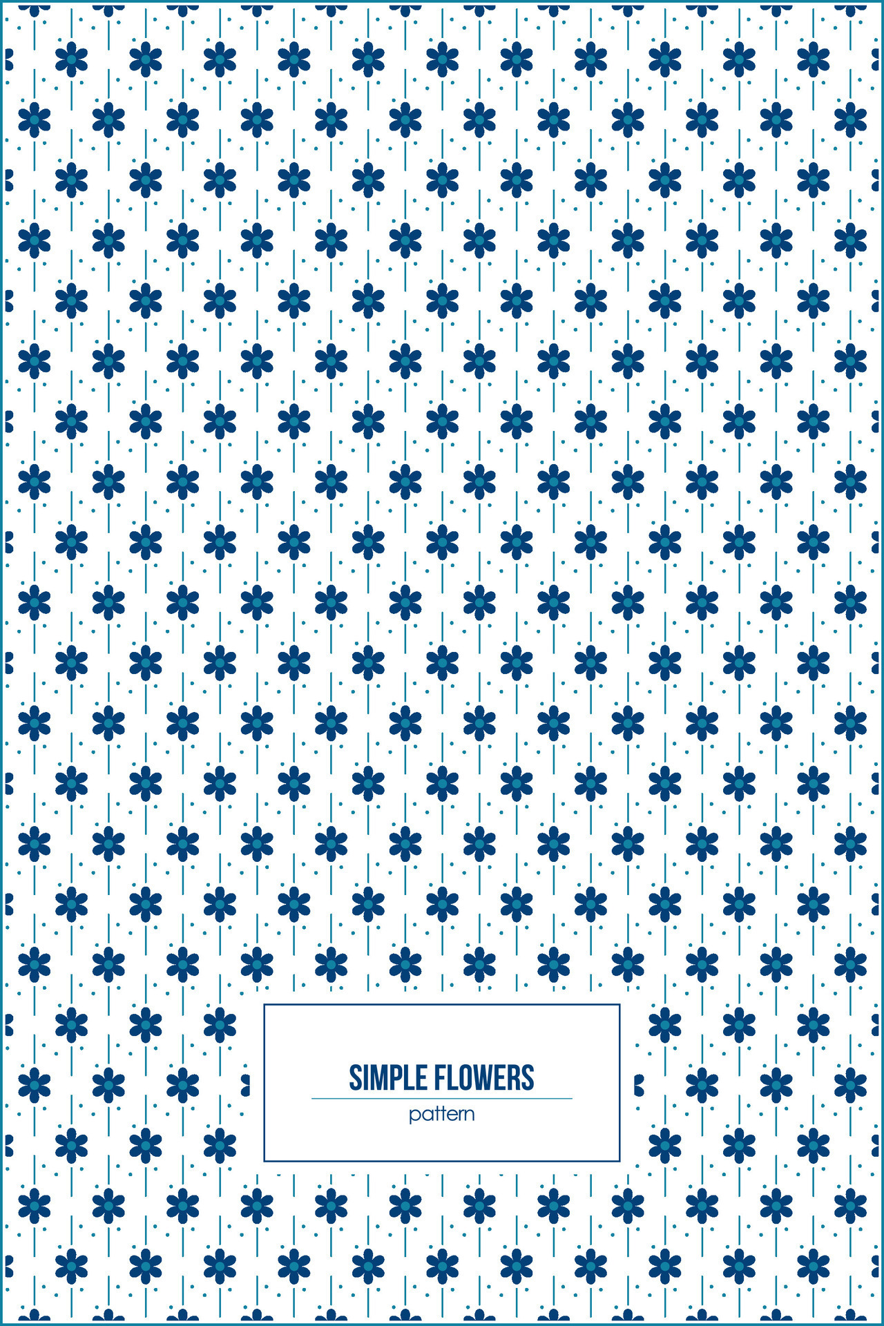 cute and simple blue flowers pattern 26783437 Vector Art at Vecteezy