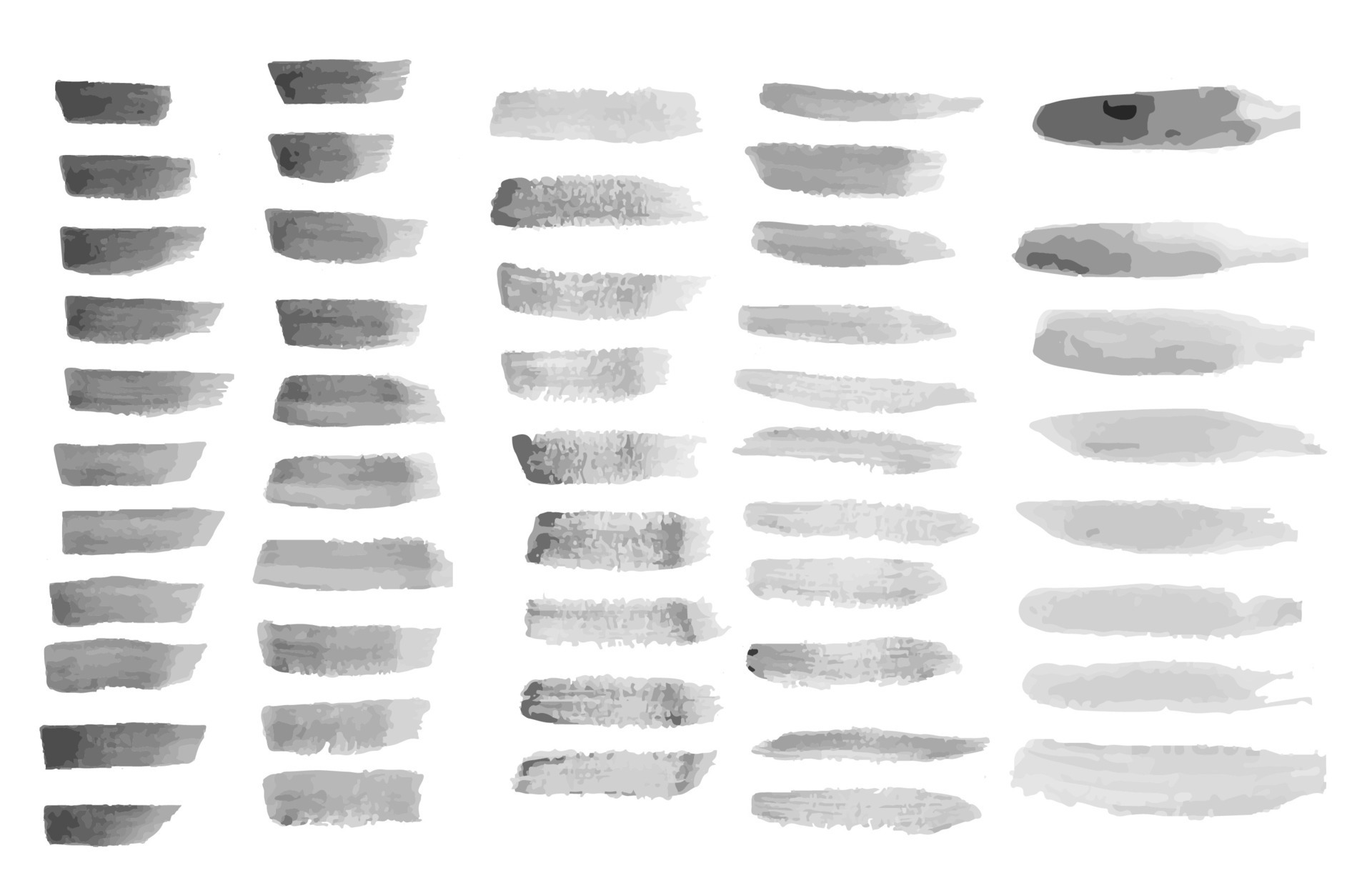 big collection of watercolor vector brush strokes 26783490 Vector Art ...