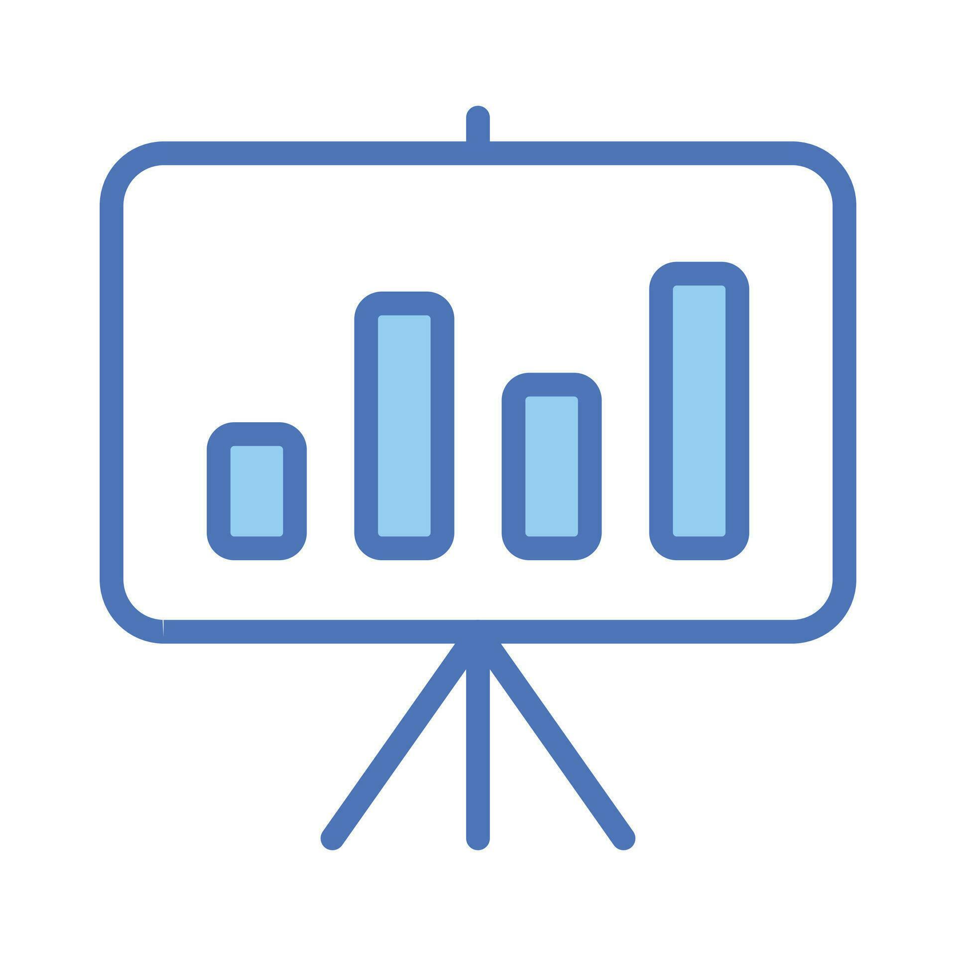 An Icon Of Business Graphical Presentation Vector Of Statistical Presentation 26785374 Vector