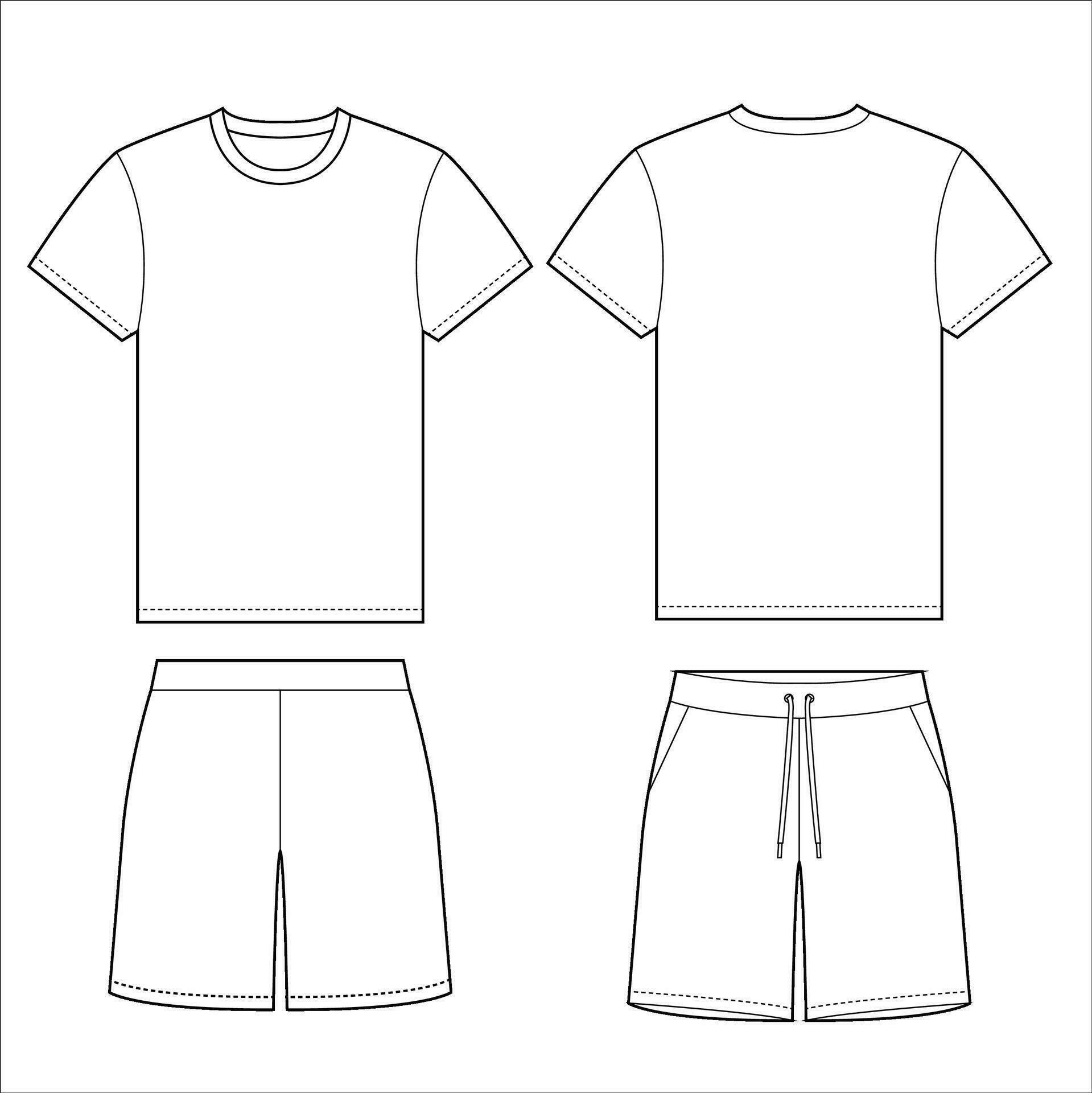 T-shirt and Shorts Outline Vector Template 26790096 Vector Art at Vecteezy T-shirt and Shorts Outline Vector Template 26790096 Vector Art at Vecteezy