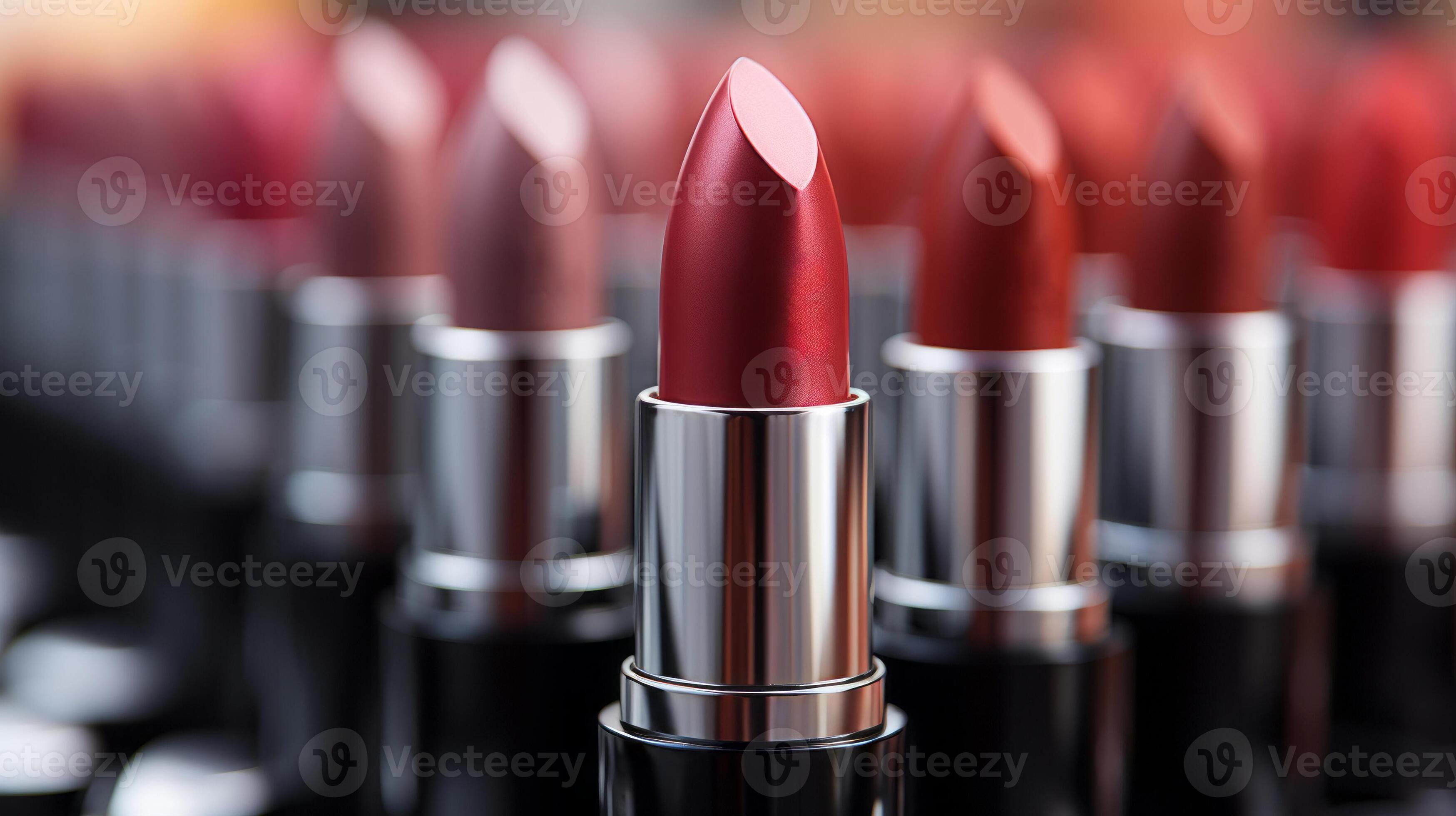 Many lipsticks in many colors lined up. AI Generated 26790261 Stock ...