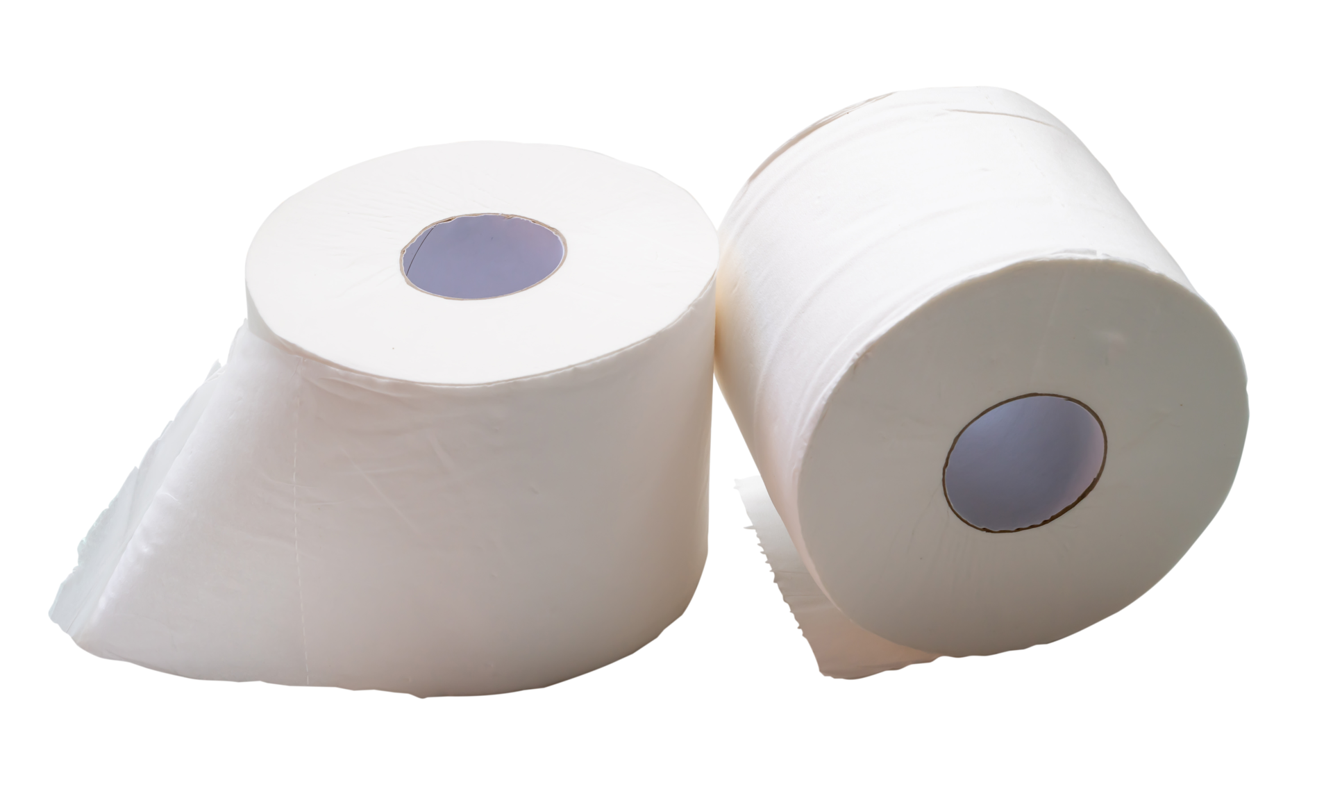 dos rollos de blanco pañuelo de papel papel o servilleta aislado con ... dos rollos de blanco pañuelo de papel papel o servilleta aislado con ...