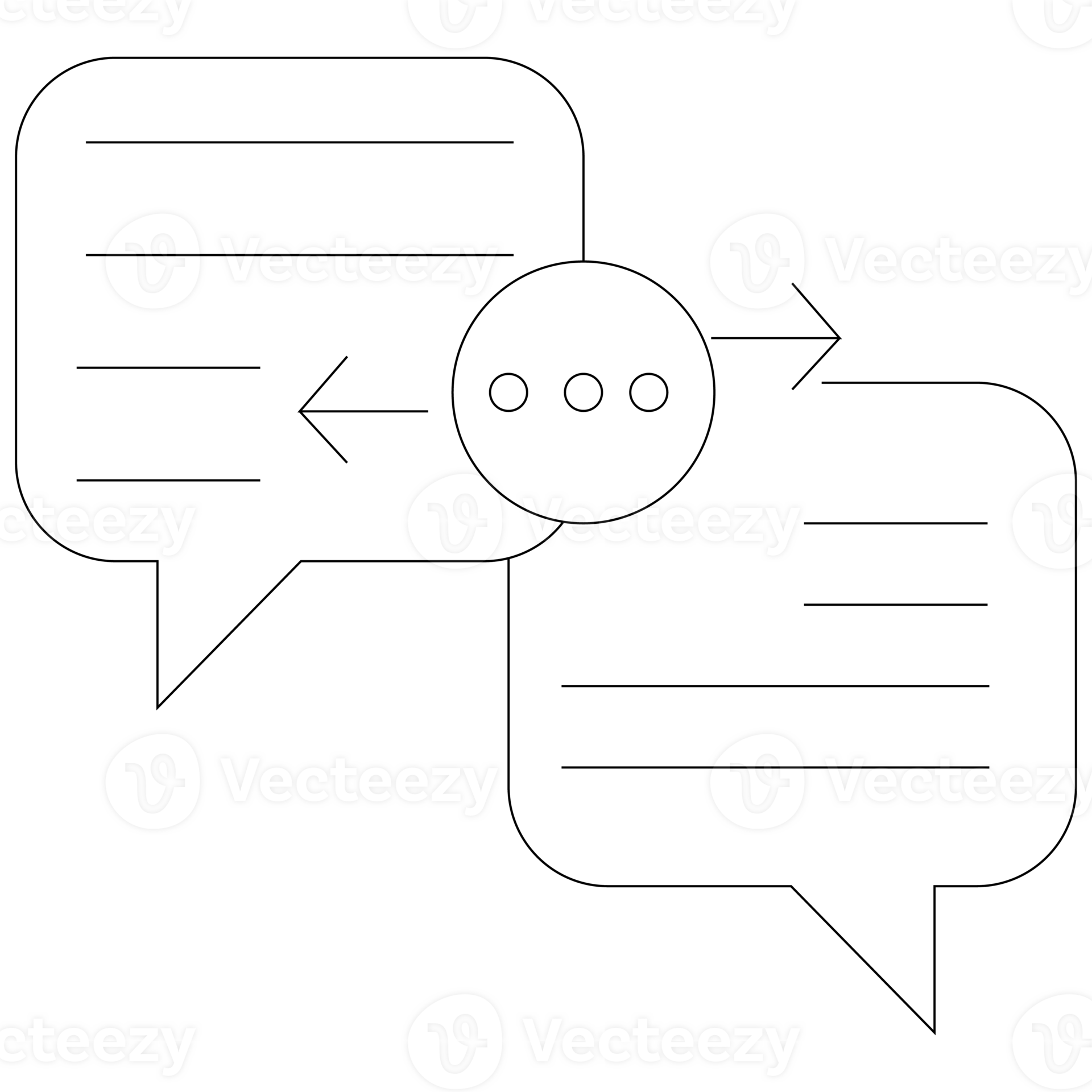 Outline Icons Related Conversation Chat Talking Speaking Linear Icon Editable Stroke Vector