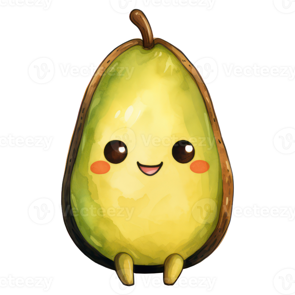 Cute Happy Avocado 26793217 Png