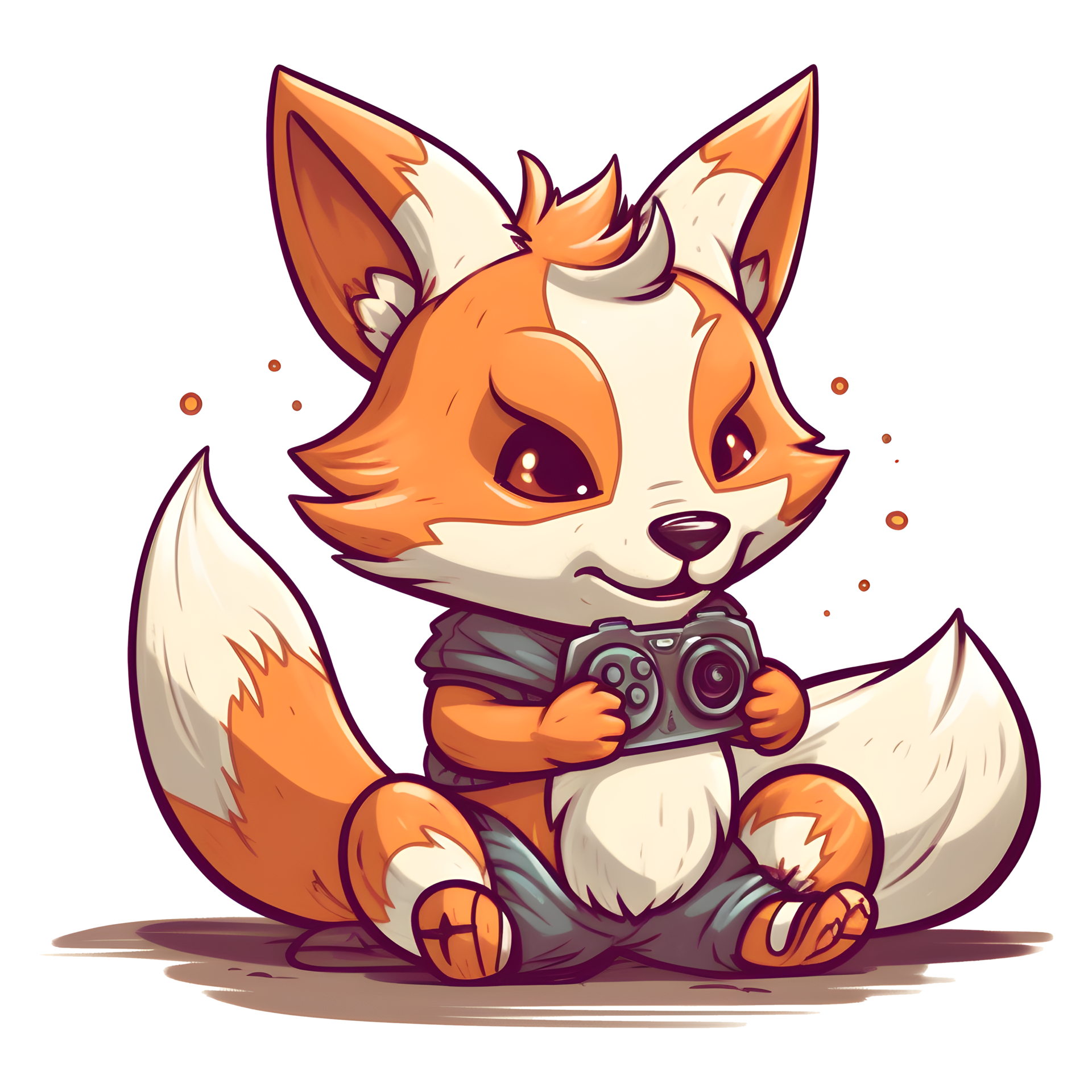 Sitting Red Fox Sketch