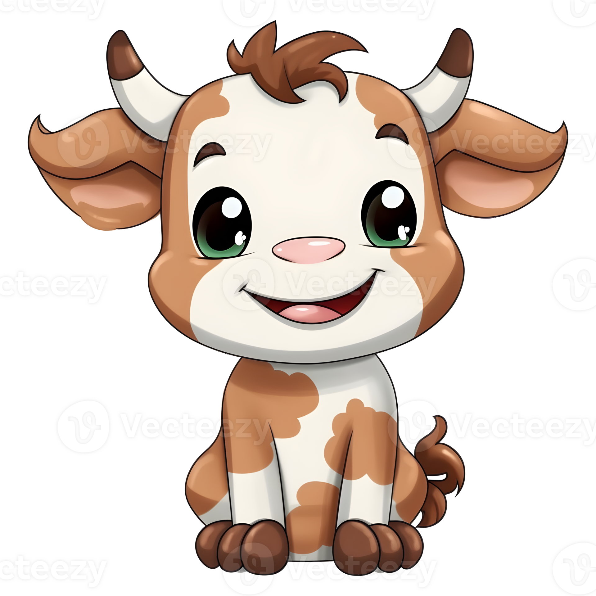 Cute baby cow clipart on transparent background 26794056 PNG