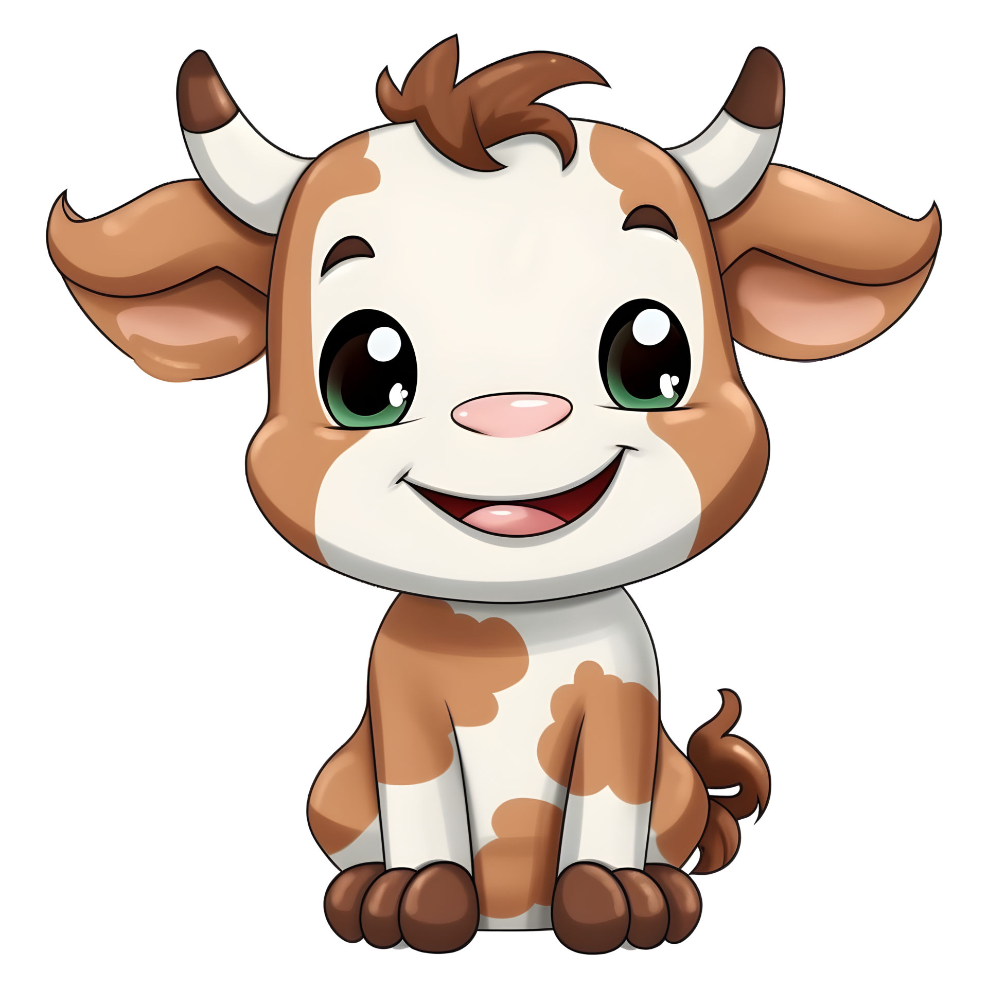 Cute baby cow clipart on transparent background 26794056 PNG