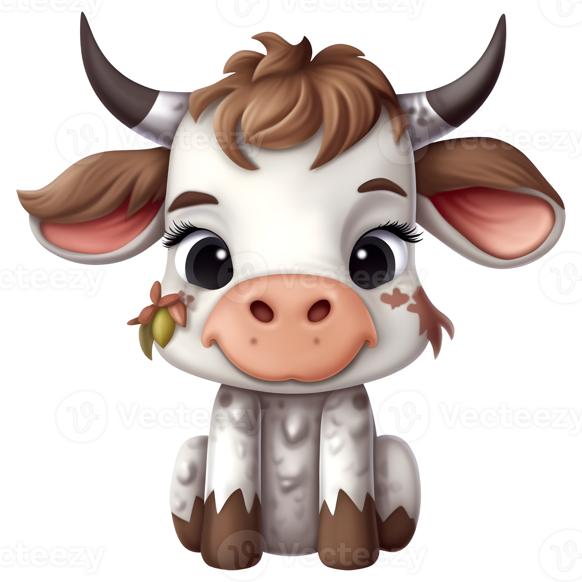 Cute baby cow clipart on transparent background 26794057 PNG