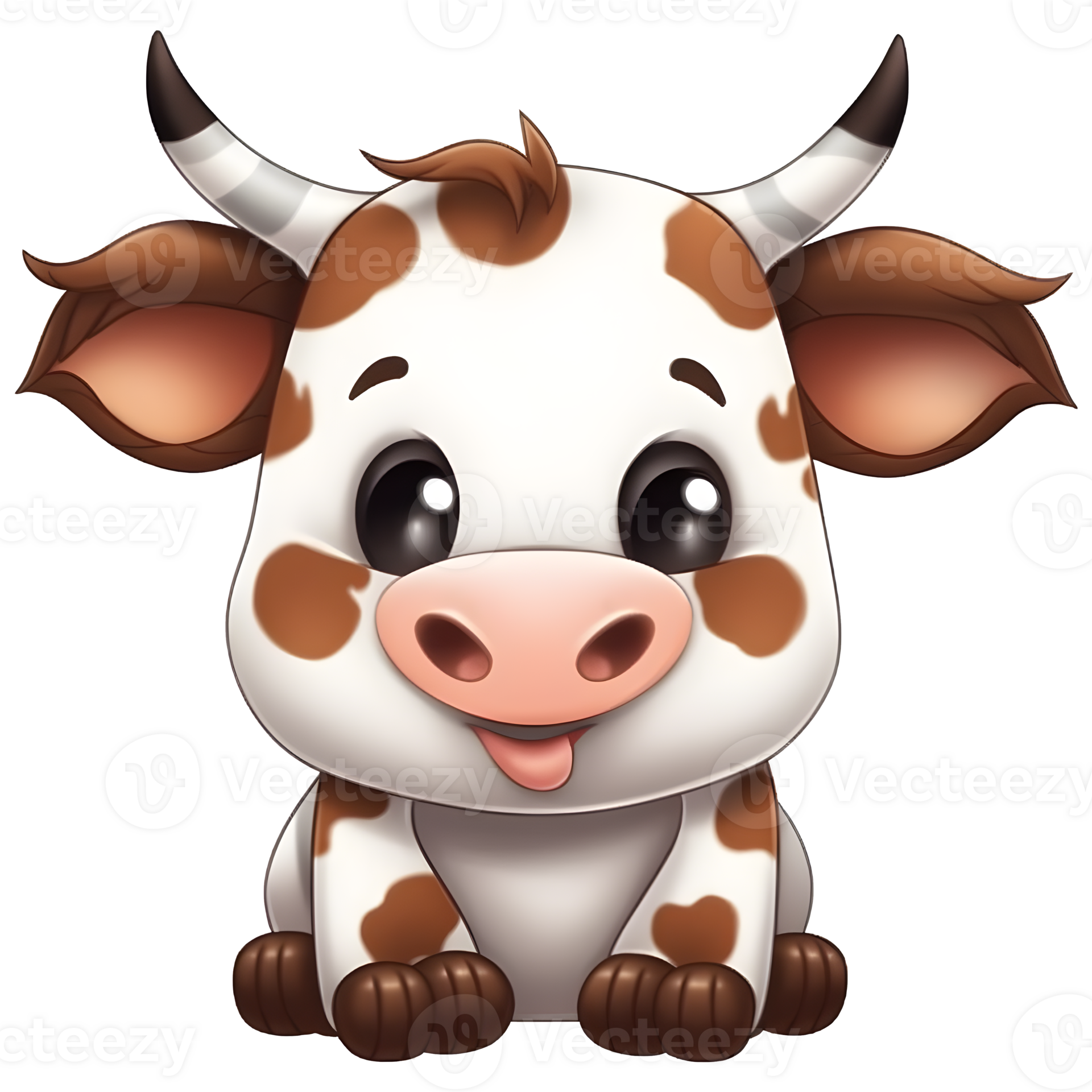 Cute baby cow clipart on transparent background 26794063 PNG