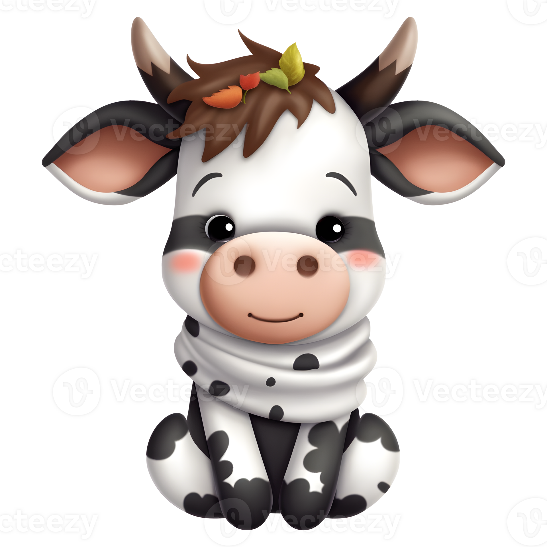 Cute baby cow clipart on transparent background 26794069 PNG