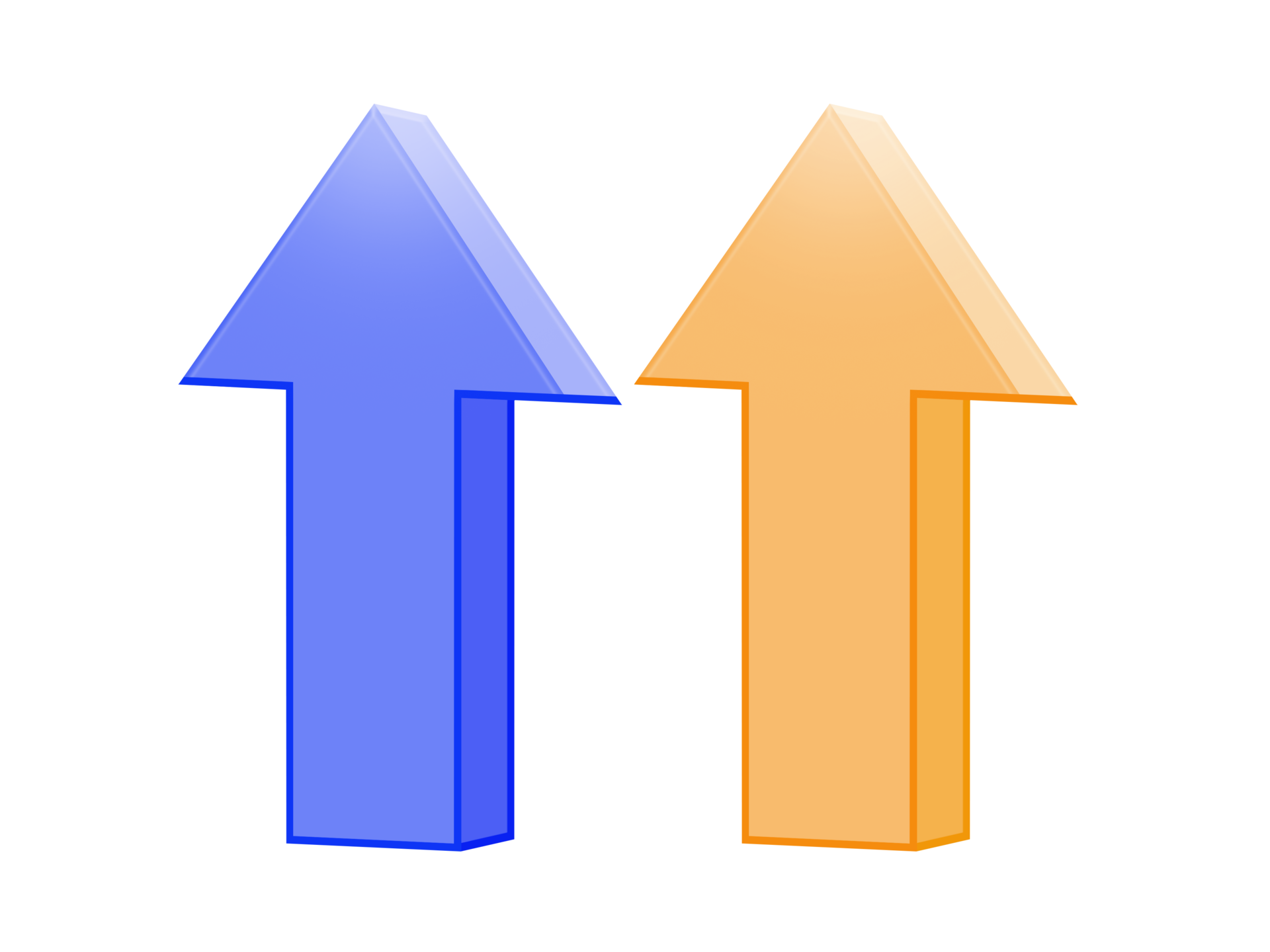 The digital blue arrow pointing up shows the feeling of increase, growth, motivation, hope, and ...