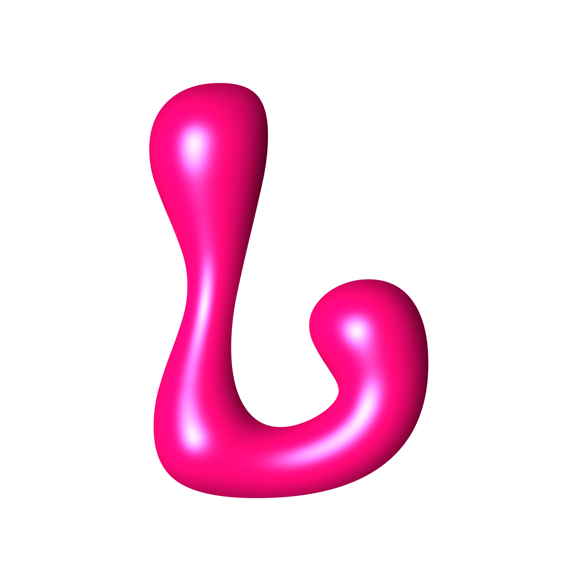 L liquid pink 3D alphabet y2k style 26799183 PNG