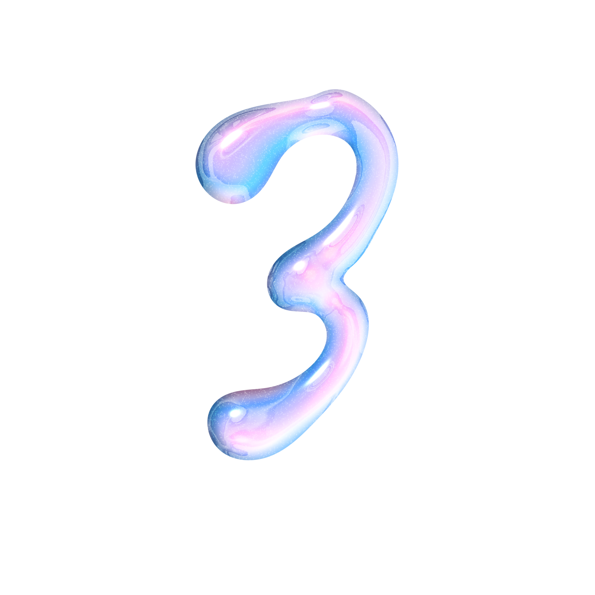 Three Number Alphabet With Y2k Liquid Pastel Hologram Chrome Effect three-number-alphabet-with-y2k-liquid-pastel-hologram-chrome-effect