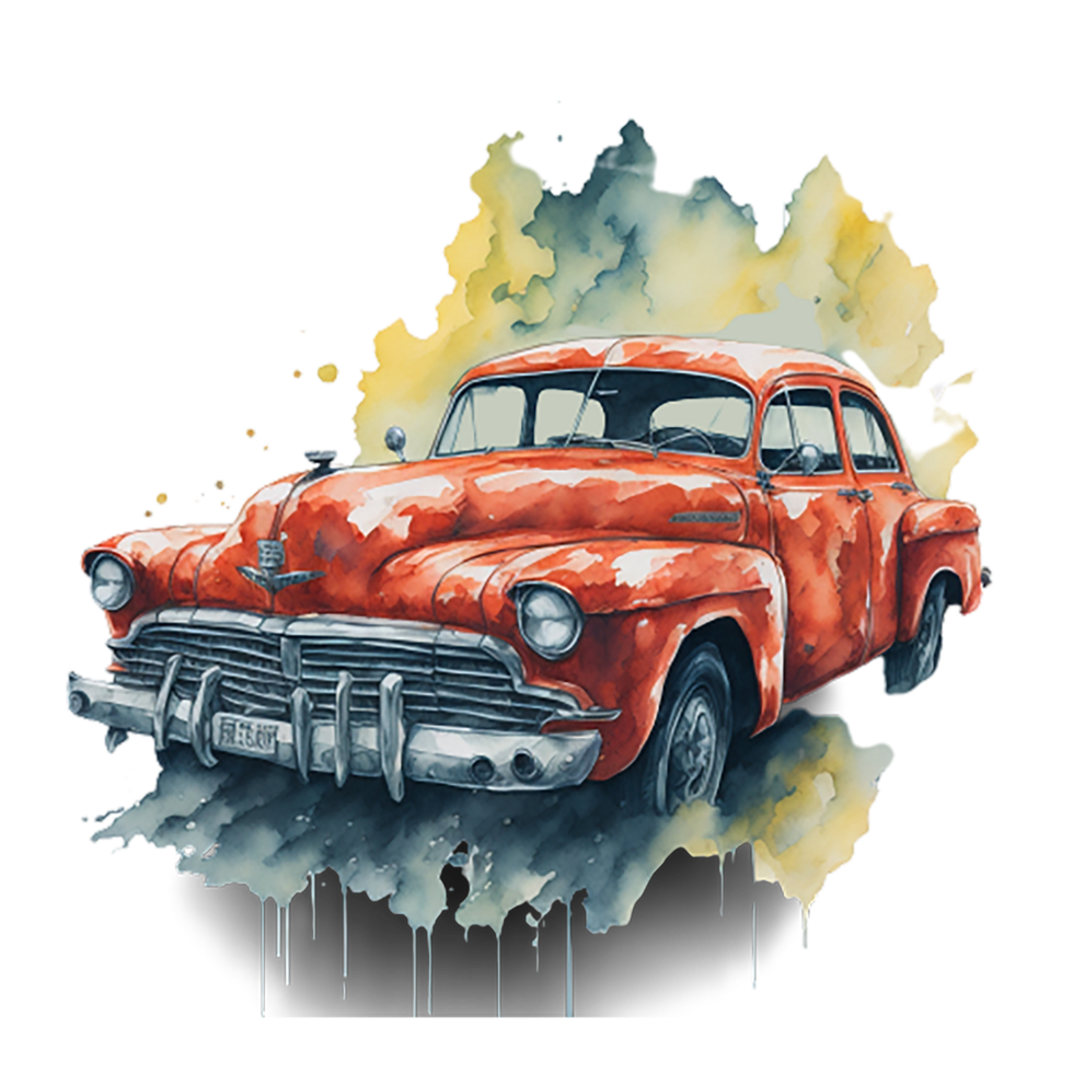 , Watercolor Car, Car, Watercolor 26800148 PNG