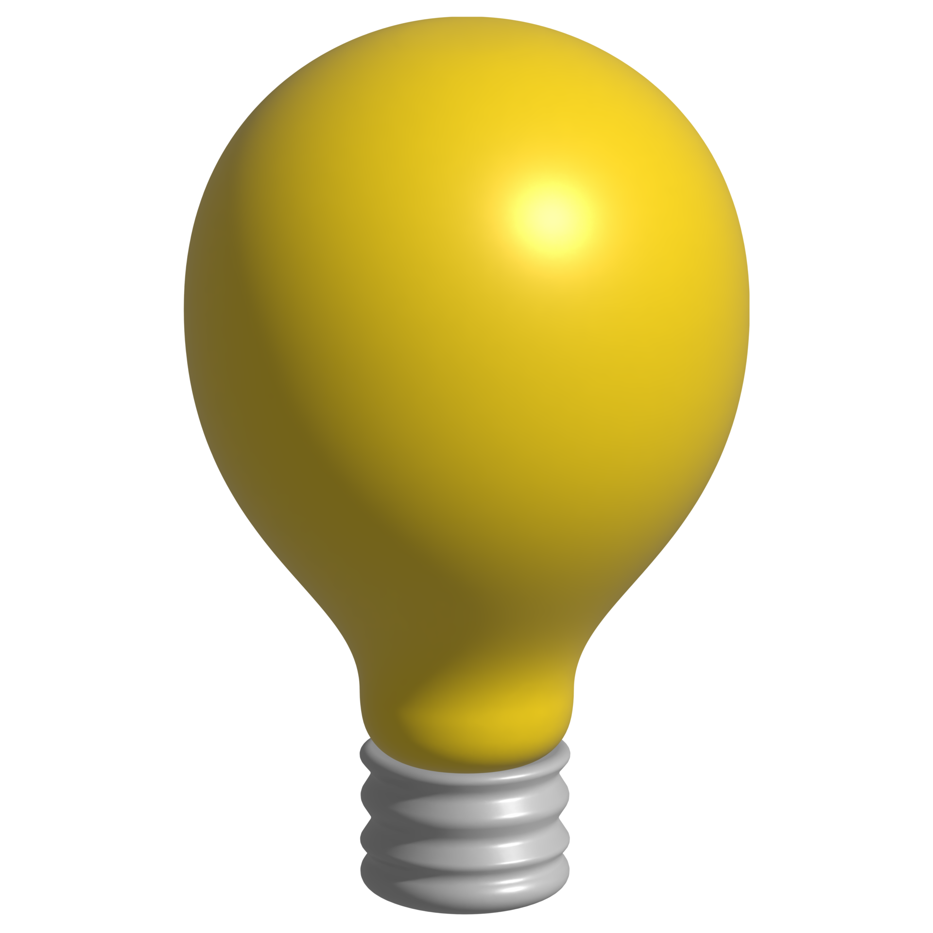 Yellow Light Bulb 3d 26803627 PNG yellow-light-bulb-3d-26803627-png