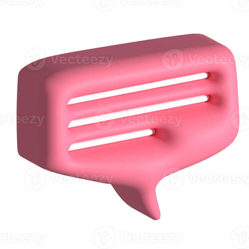 Blank speech bubble 3d 26803664 PNG