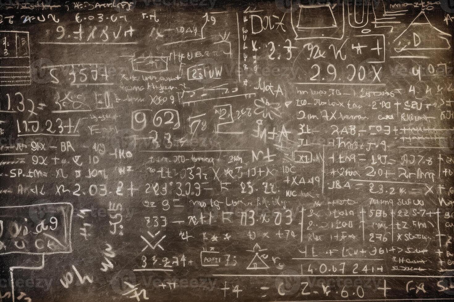 An close up shot of a chalkboard where mathematical formulas evolve into a detailed cityscape drawing. 26808500 Stock Photo at Vecteezy
