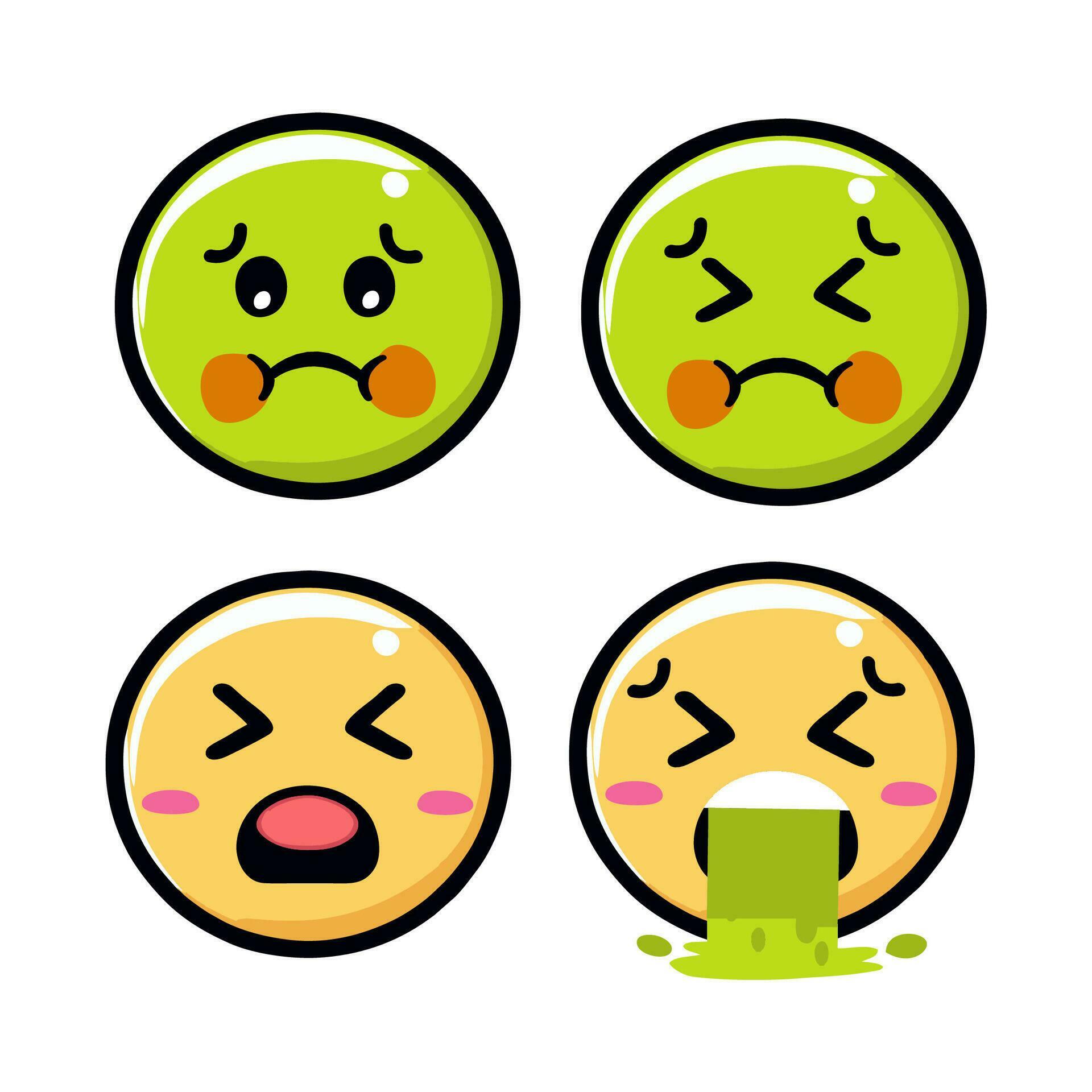 Internet cute and different emojis - Emoticon 26813871 Vector Art at ...